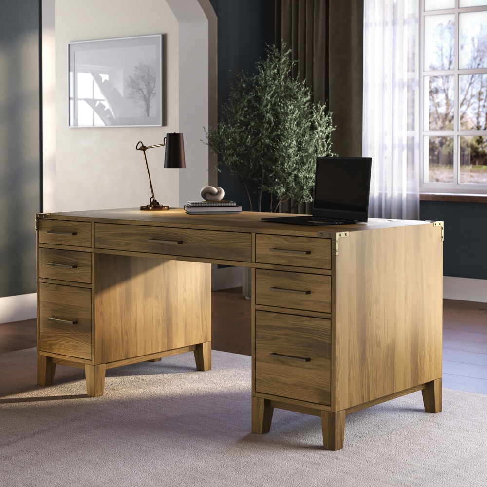 MAVIN Home Office Saybrook Executive Desks HMO1698A | Hickory Furniture ...