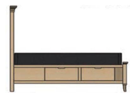 MAVIN Bedroom Tribeca Panel Bed with Left Side Drawers TRI14154 - Treeforms Furniture Gallery