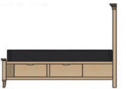 MAVIN Bedroom Tribeca Panel Bed with Both Side Drawers TRI14163 - Birmingham Wholesale Furniture