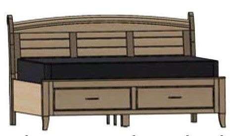 MAVIN Tribeca TRI14571 Tribeca Arch Panel Bed with Drawers on End