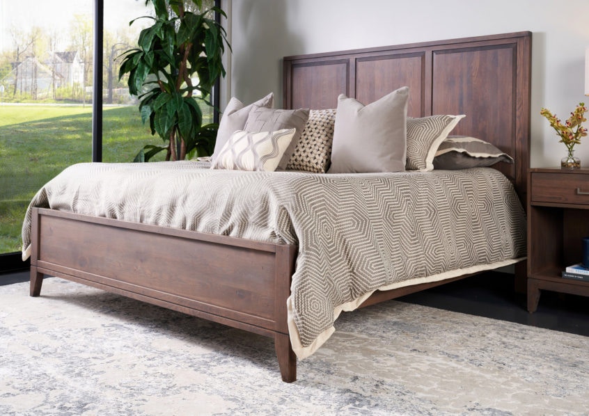 YUTZY WOODWORKING Bedroom Champagne Panel Bed Skaff Furniture Carpet One Floor Home Flint MI