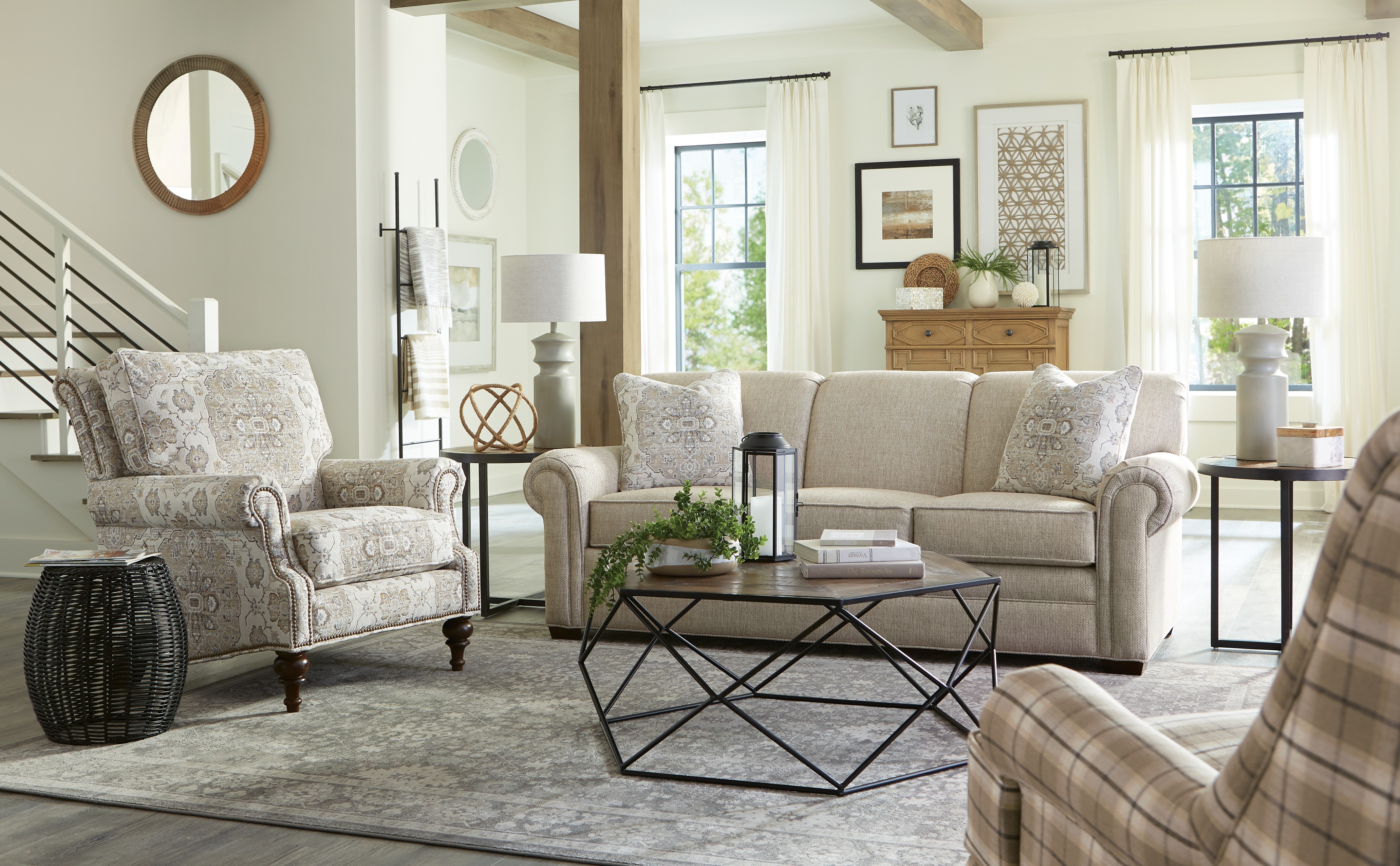 Craftmaster Living Room Queen Sleeper Sofa 726150-68 - Carol House ...