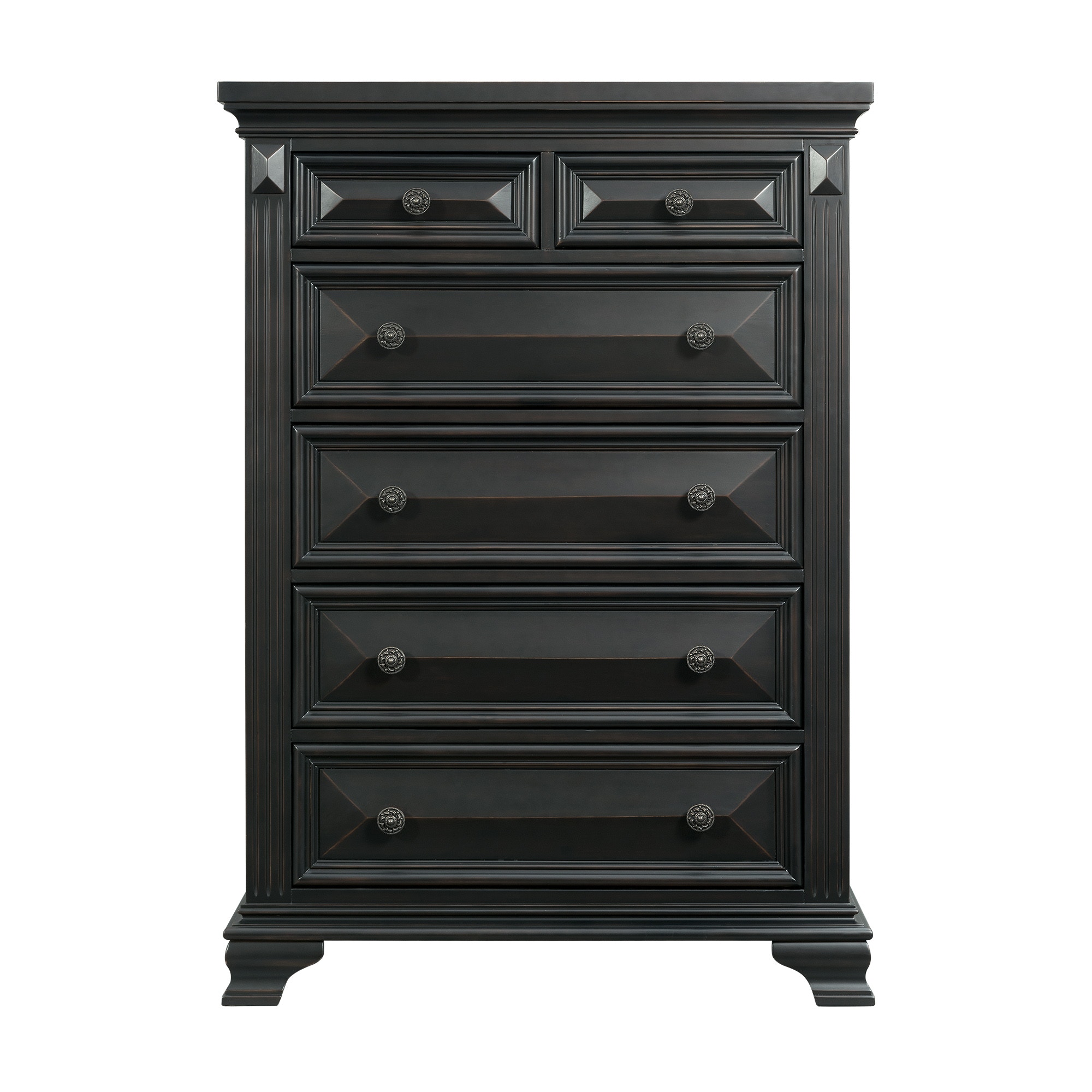 Elements International Bedroom Calloway Black Bookcase Bedroom ...