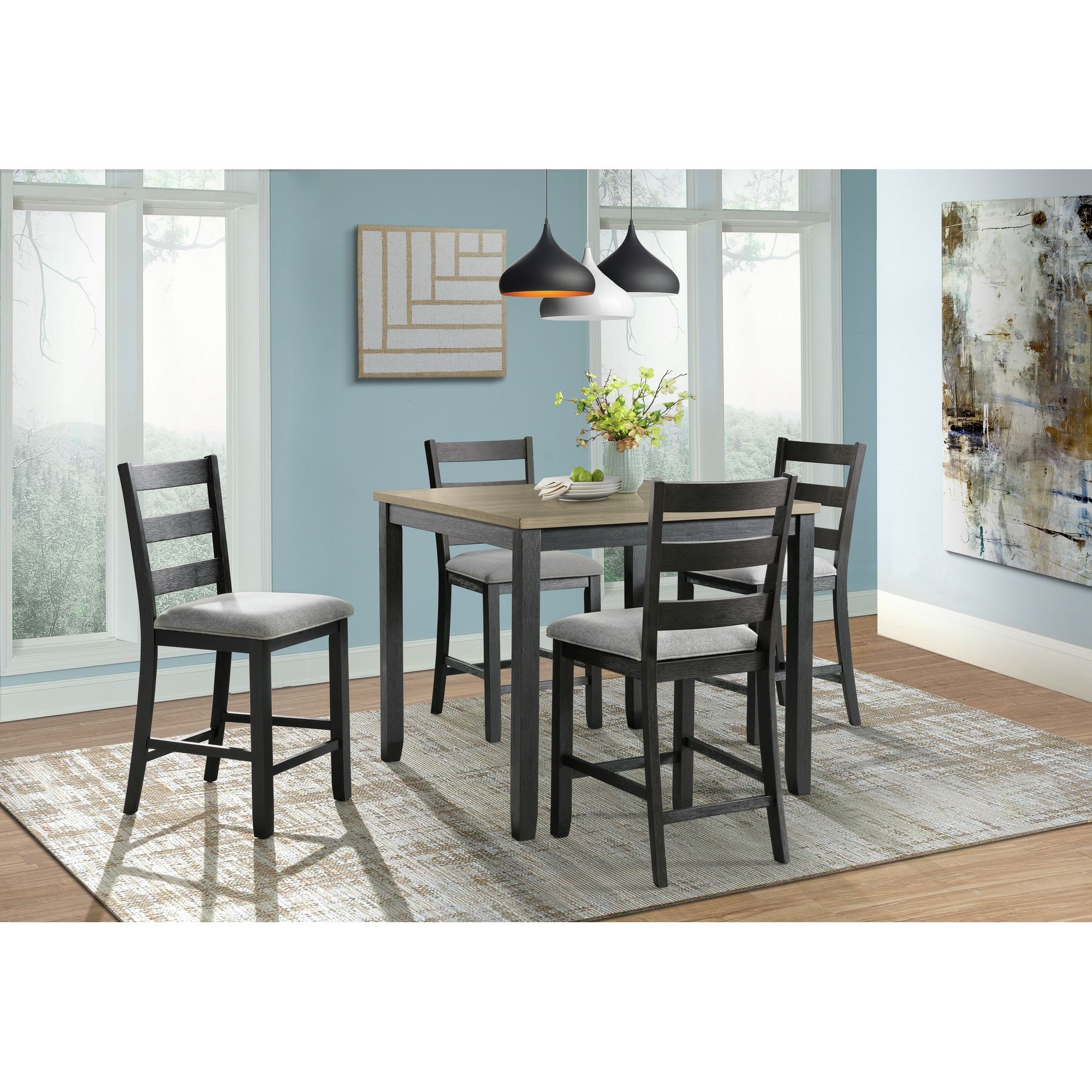 Elements International Casual Dining Martin Counter Dining Set ...