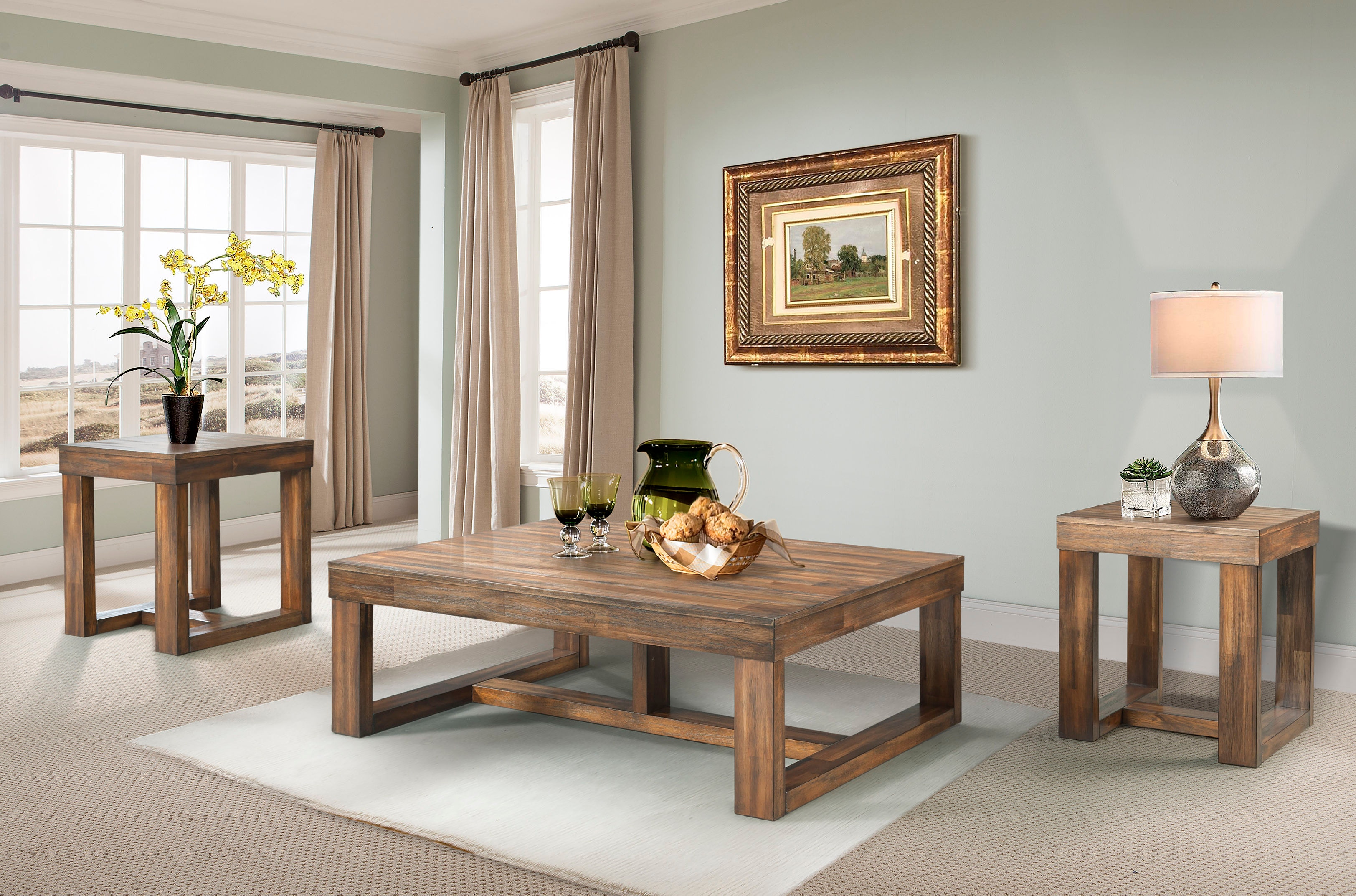 Elements International Living Room Stanley Occasional (3 Pack) Stanley ...