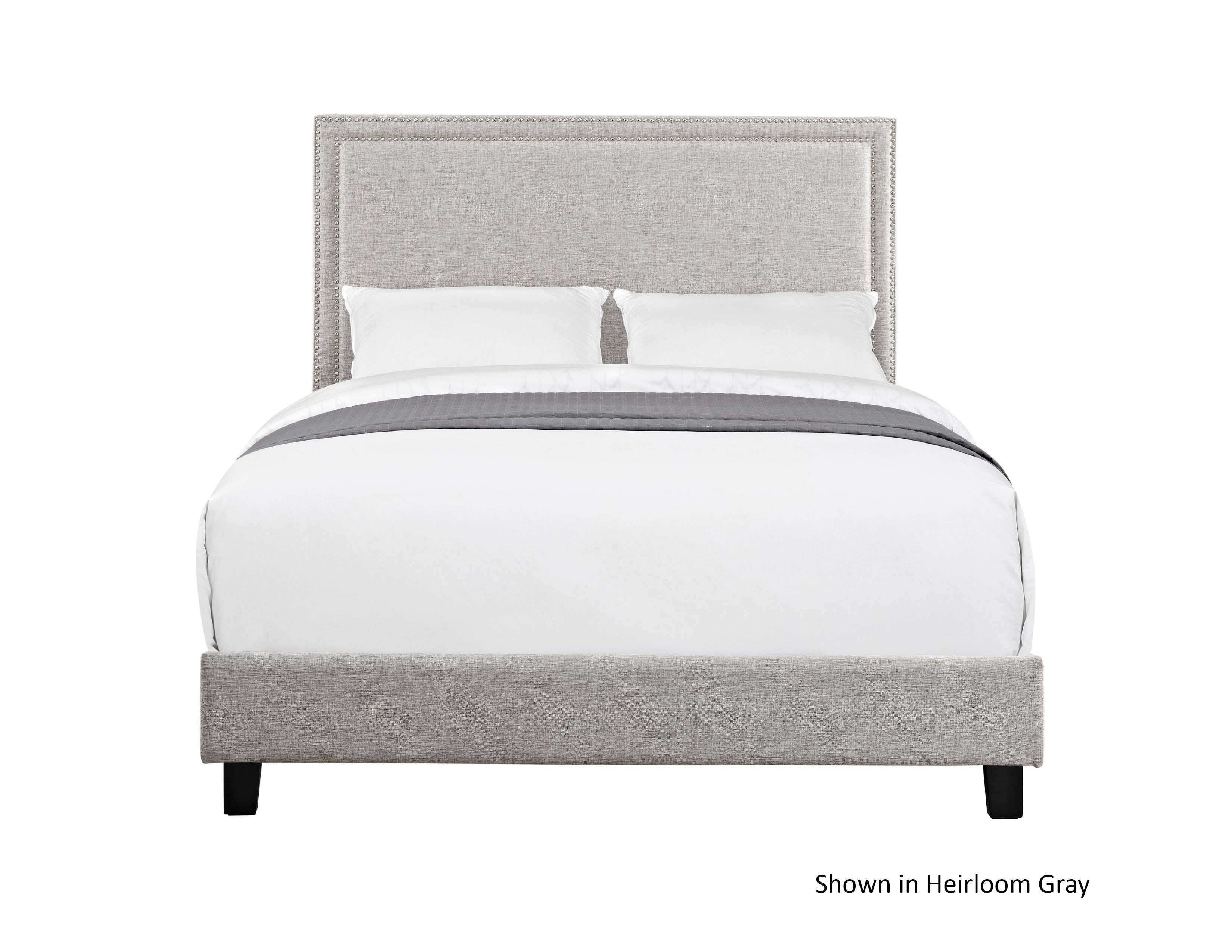 Elements International Bedroom Erica Upholstered Bed - Elements ...