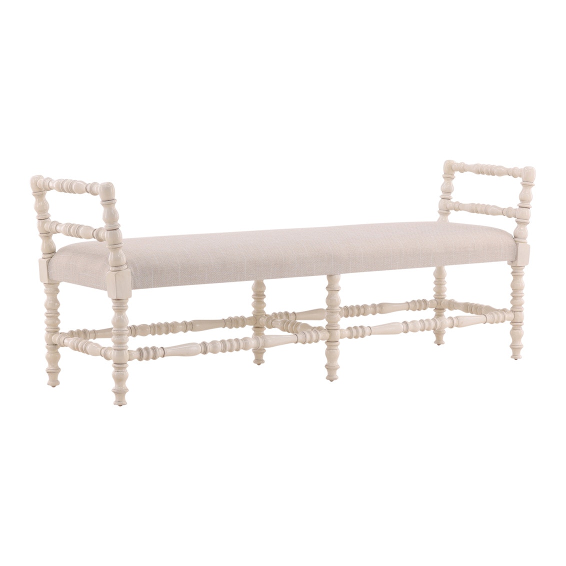 Furniture Classics Living Room Cream Martini Turned Leg Bench 51117LT ...
