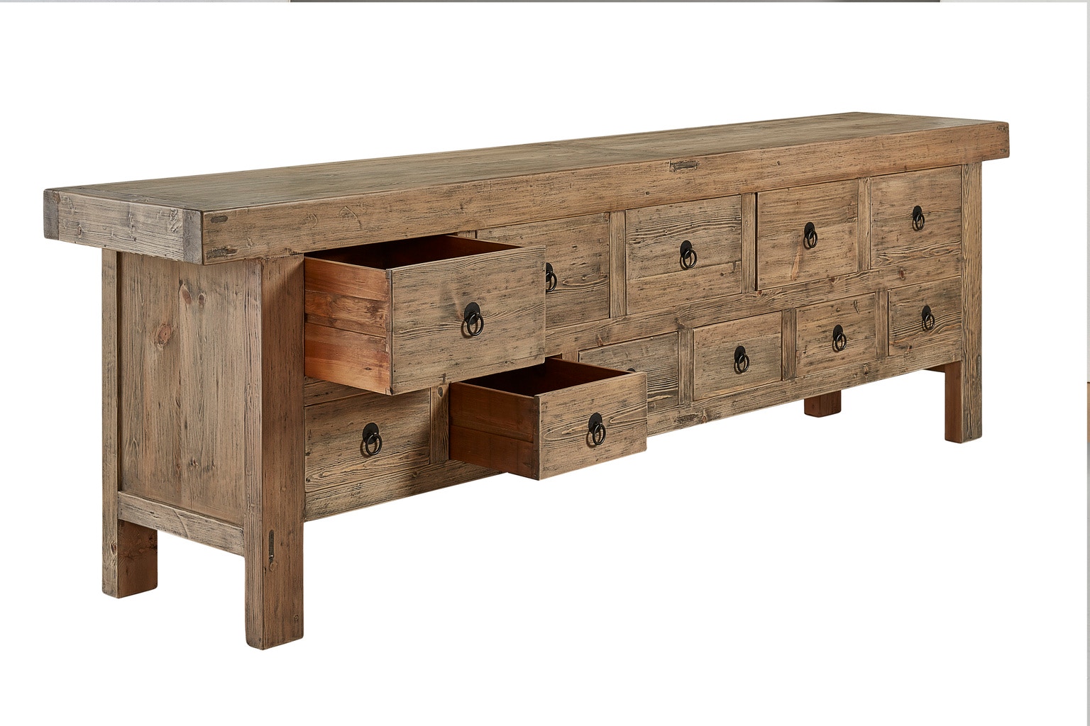 Furniture Classics Living Room Old Pine Drawer Bank 72128WABLK Flemington Department Store