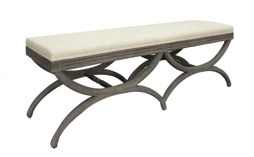 Furniture Classics Bedroom St Anne Upholstered Bench WST-1144 - Aminis