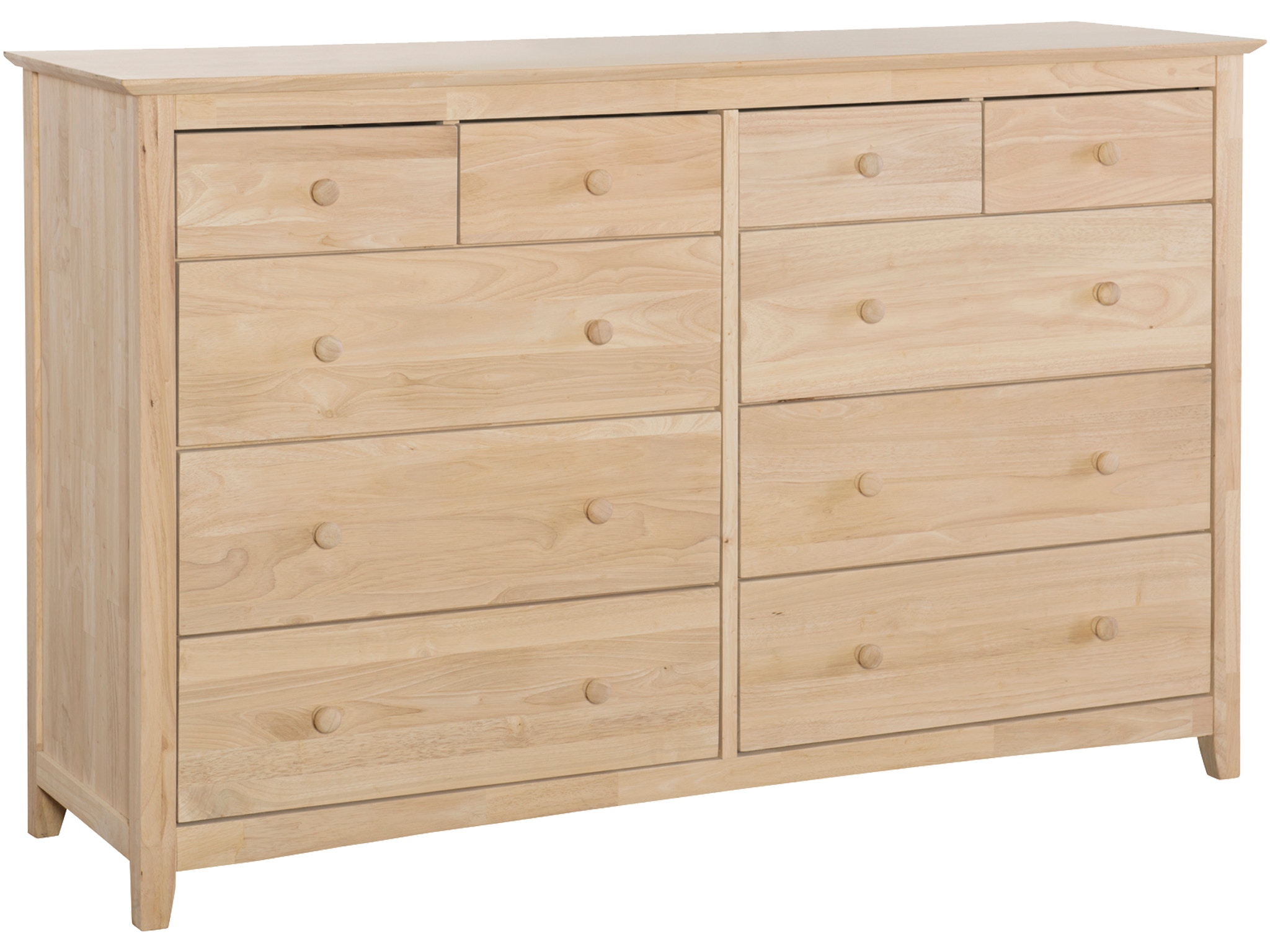 Unfinished natural wood dresser store