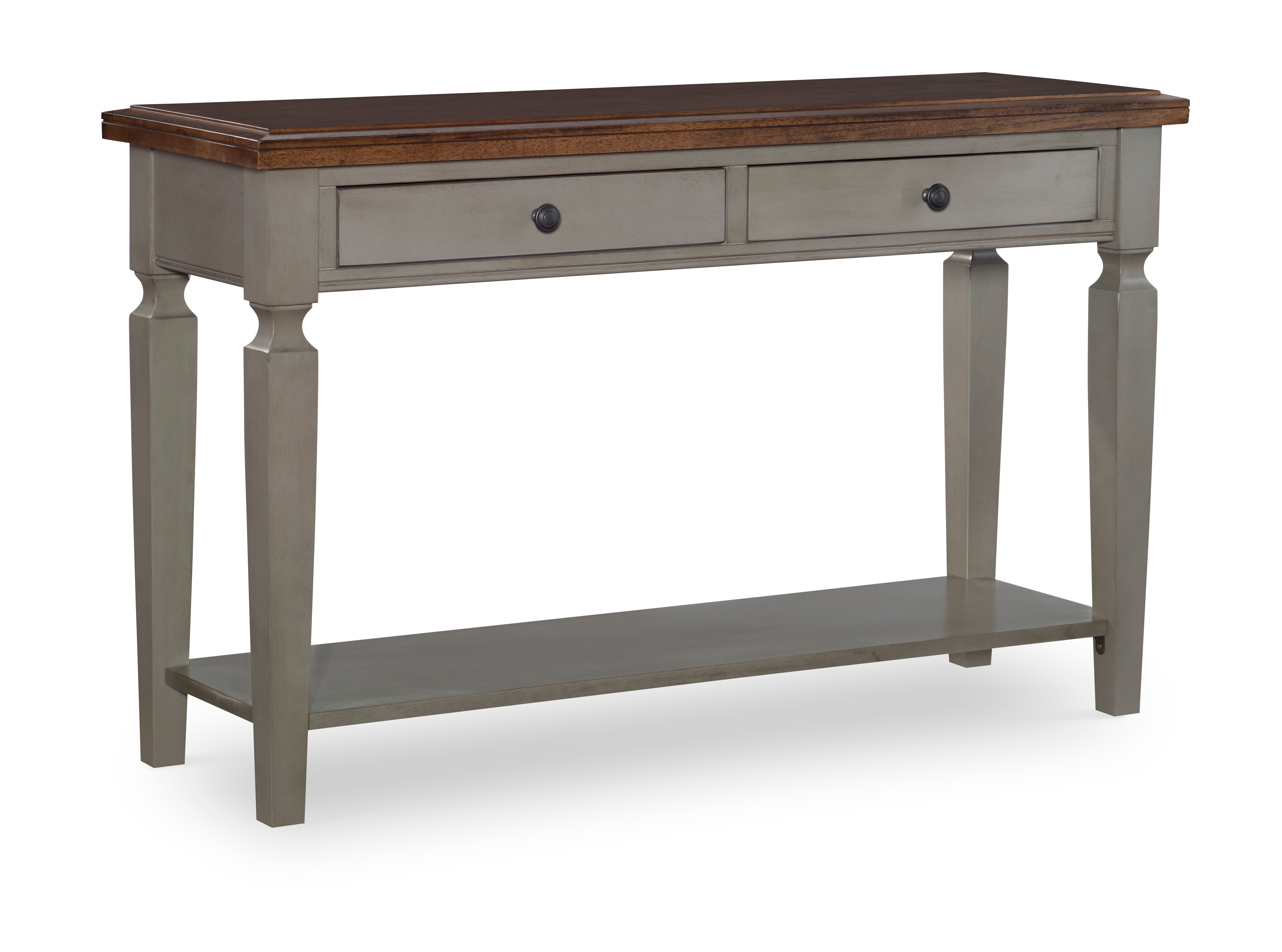 John Thomas Living Room Sofa Table in Hickory & Stone OT41-15S ...