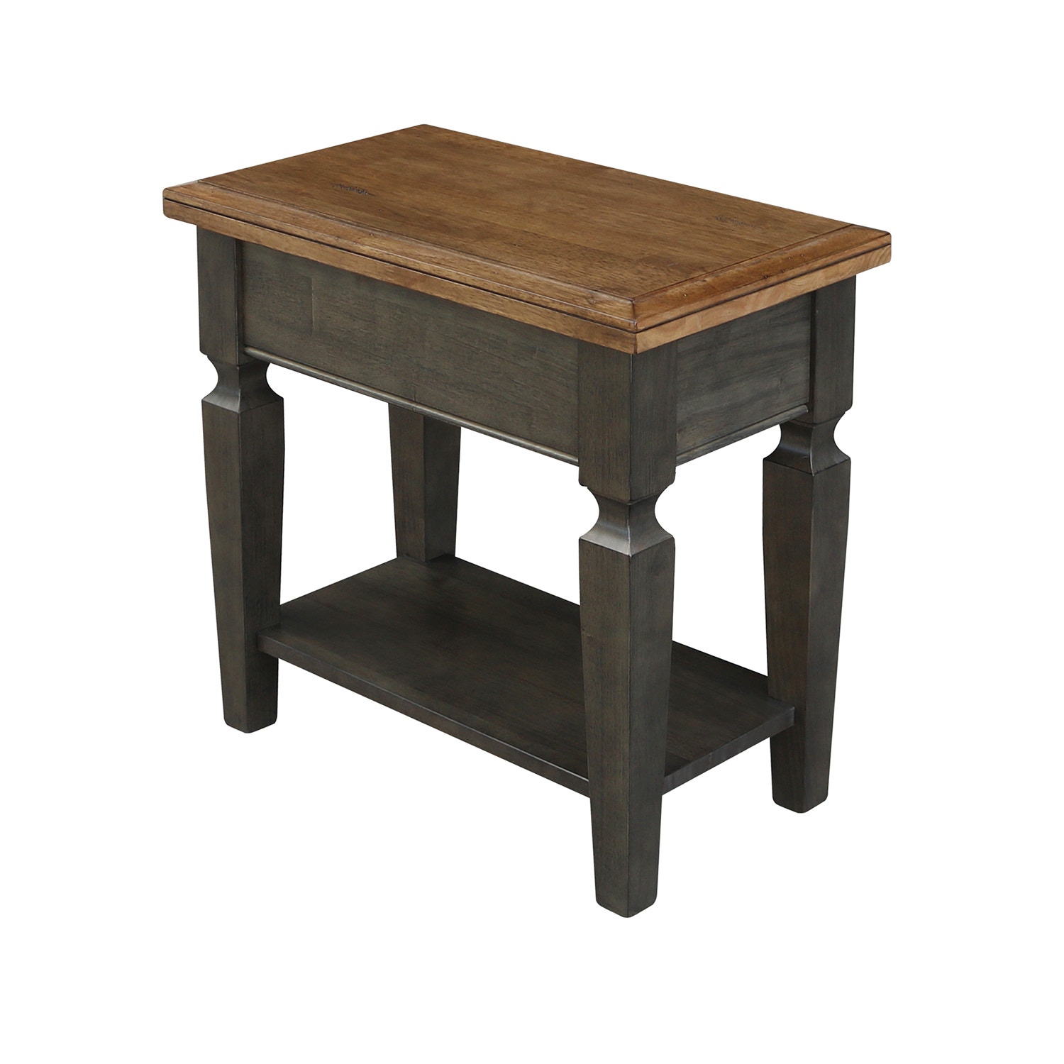 John Thomas Living Room Side Table in Hickory & Coal OT45-15E2 ...