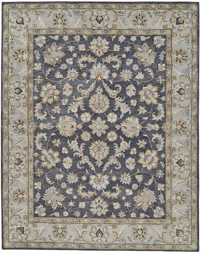 Feizy Area Rugs Eaton Traditional Oriental, Blue/Gray/Taupe, 3'-6" x 5 ...