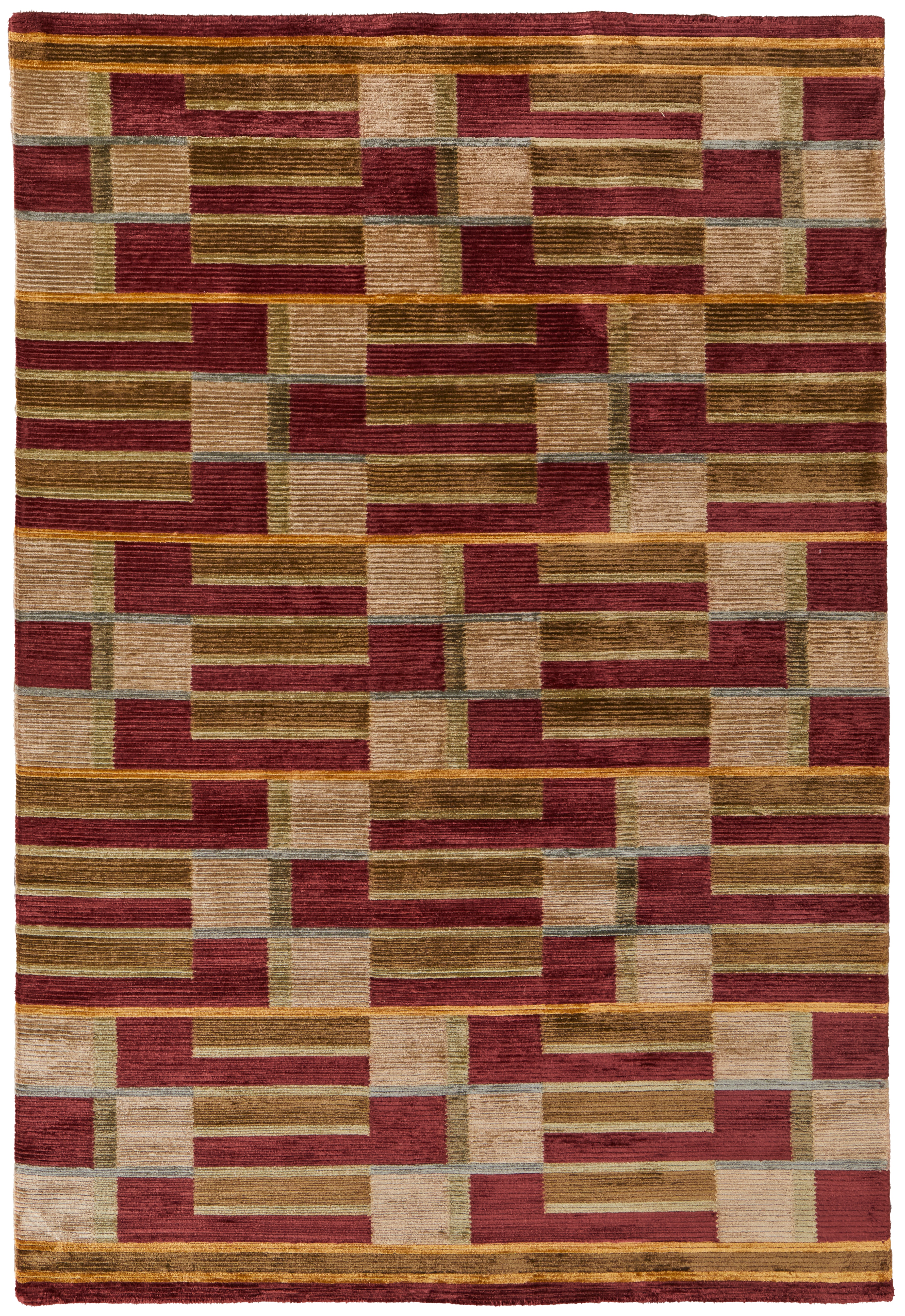 Feizy Area Rugs Keystone Gold/Green/Red Rug KEYSTONE-292-2927174F-GOLD ...
