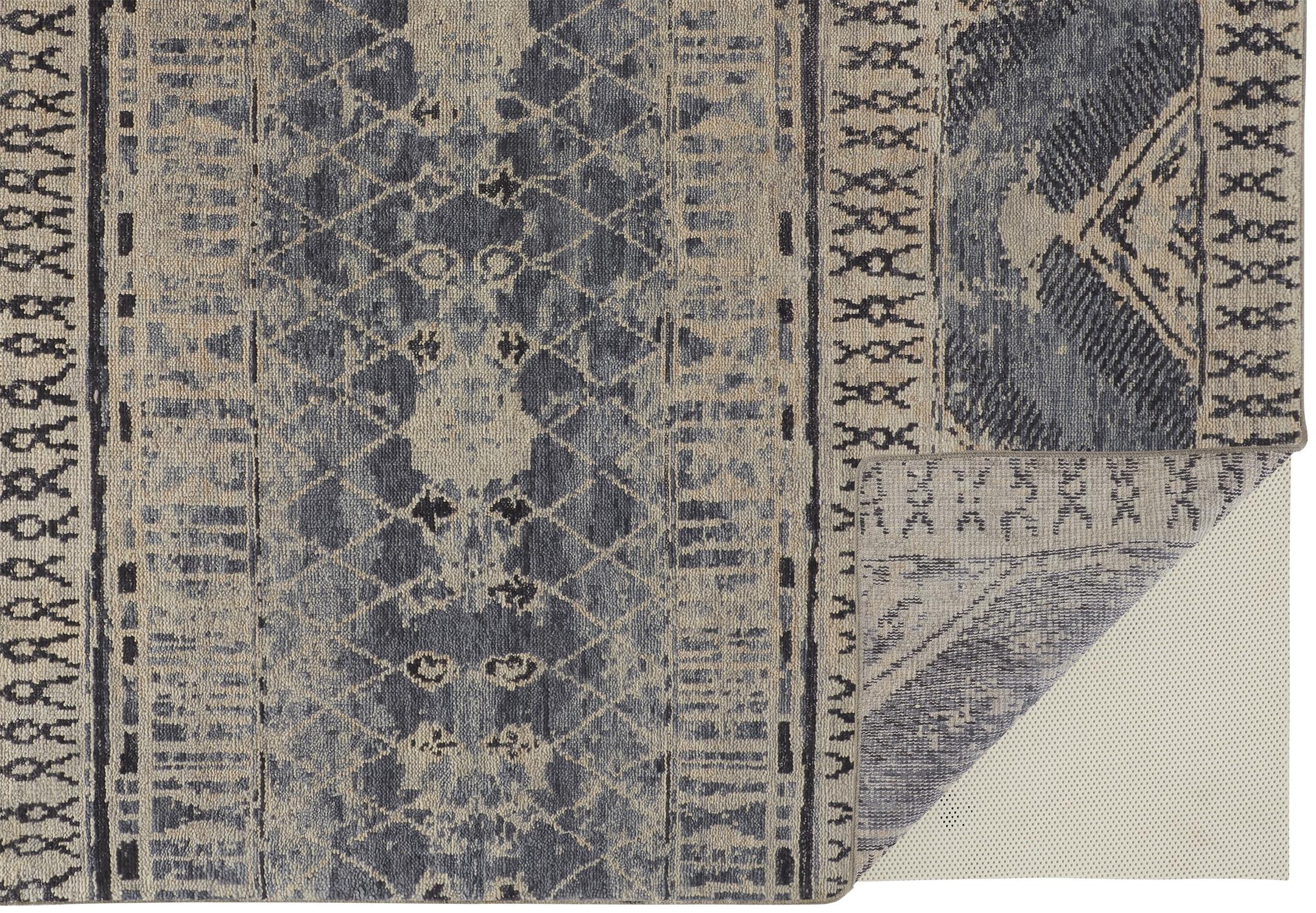 Feizy Area Rugs Palomar Transitional Trellis and Lattice, Blue/Gray ...
