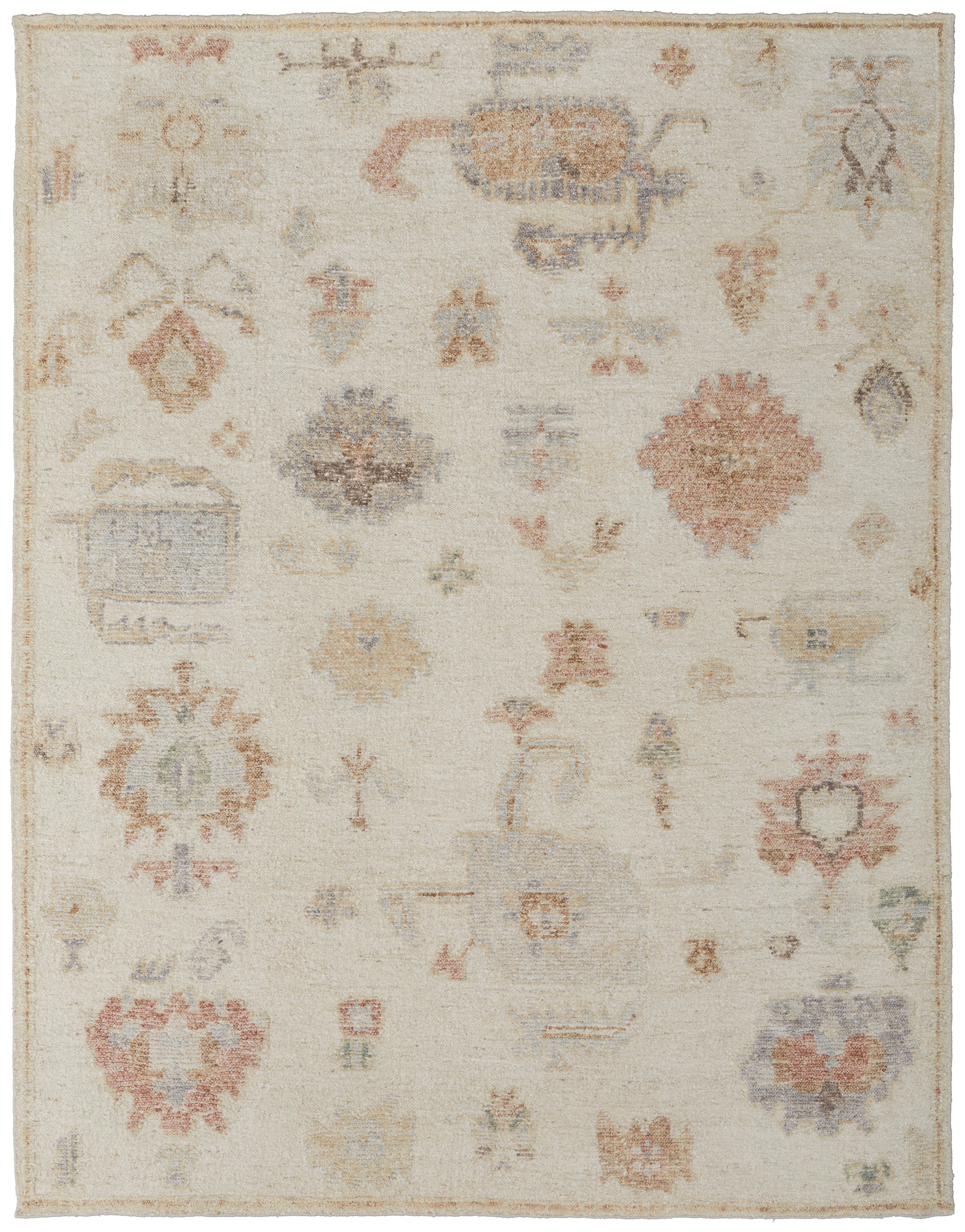 Feizy Area Rugs Grafton Transitional Floral and Botanical, Ivory/Orange ...