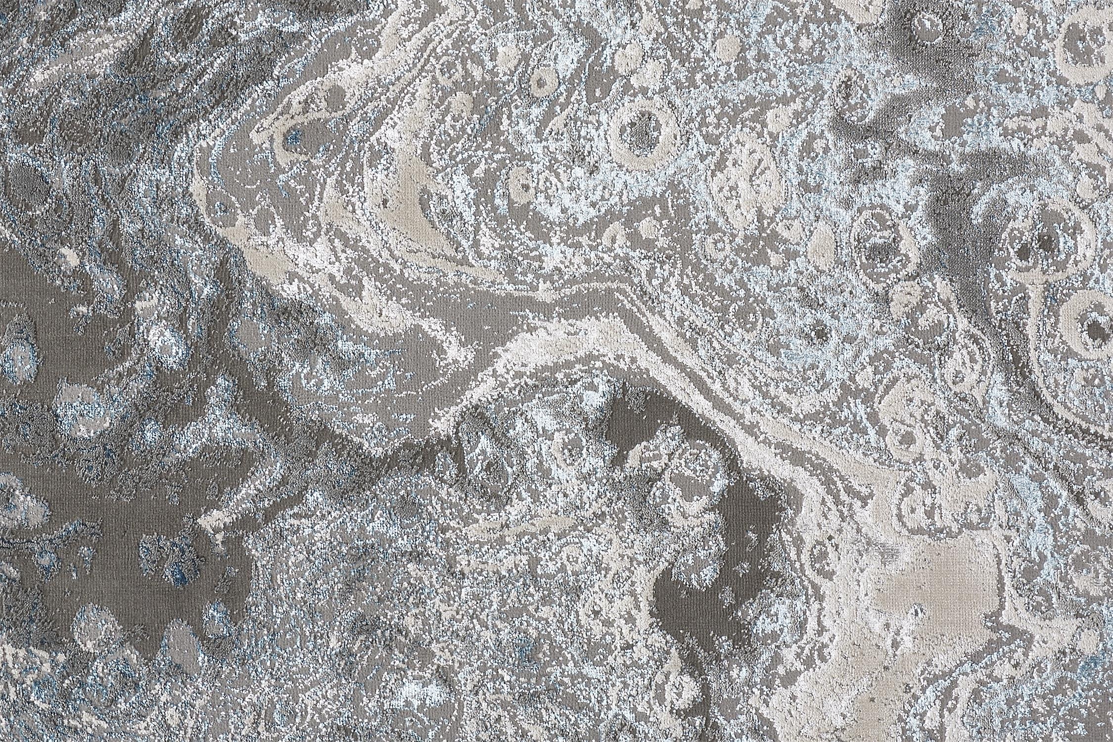 Feizy Area Rugs Azure Modern Watercolor, Ivory/Gray/Blue, 1'-8" x 2'-10 ...