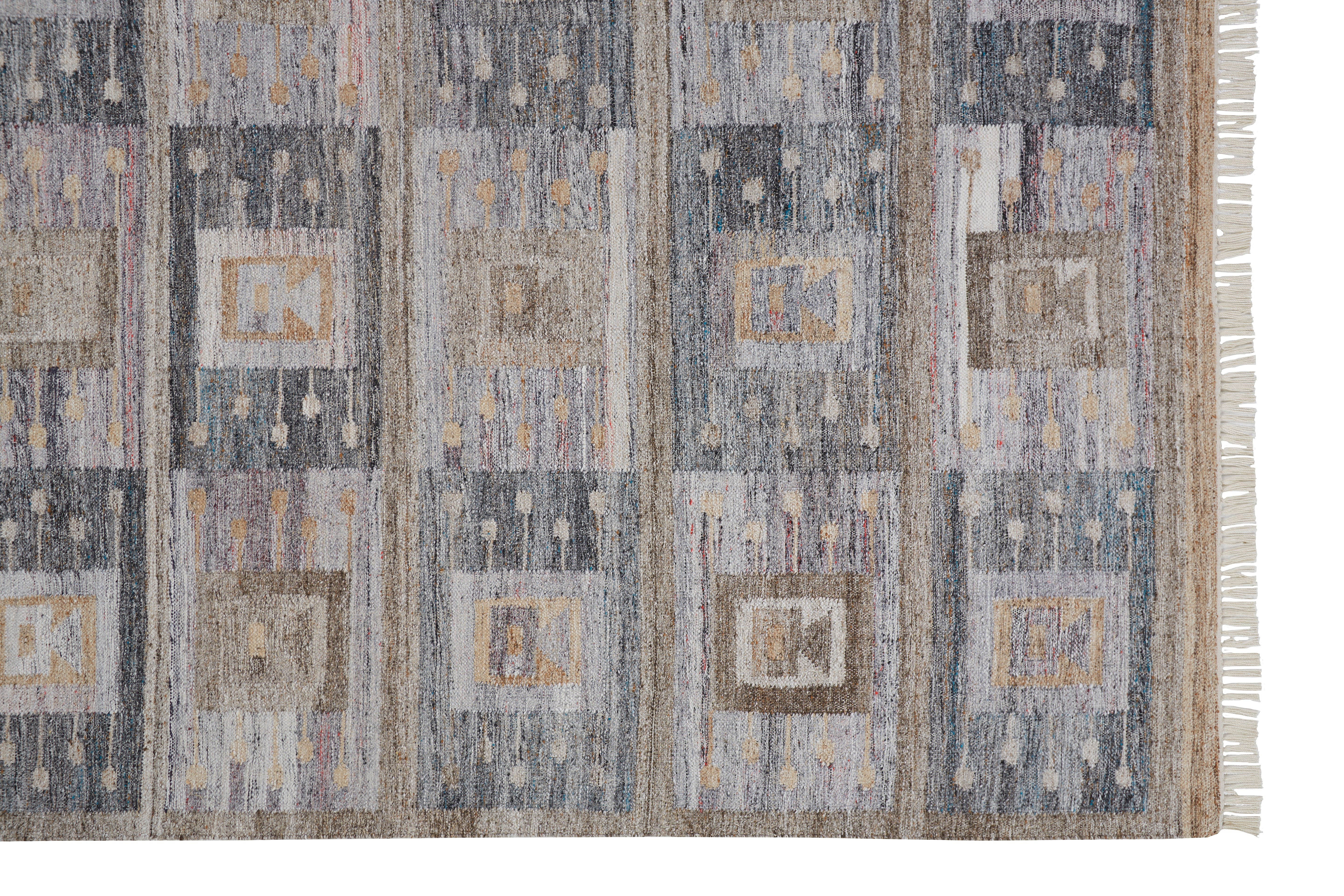 Feizy Area Rugs Akhari Transitional Distressed, Gray/Ivory, 10' x 13'-2 ...