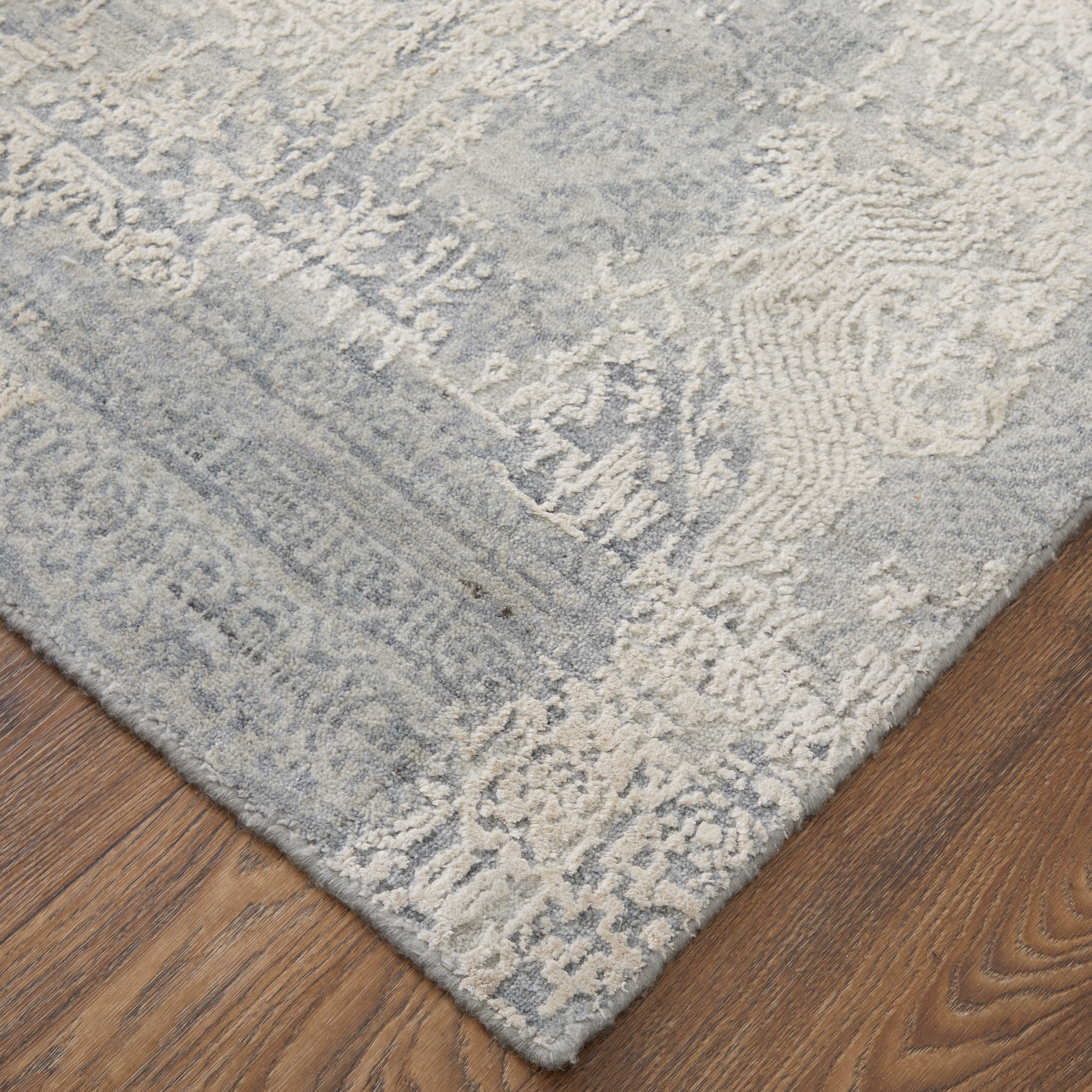 Feizy Area Rugs Eastfield Modern Abstract, Silver/Gray, 2' x 3' Accent ...