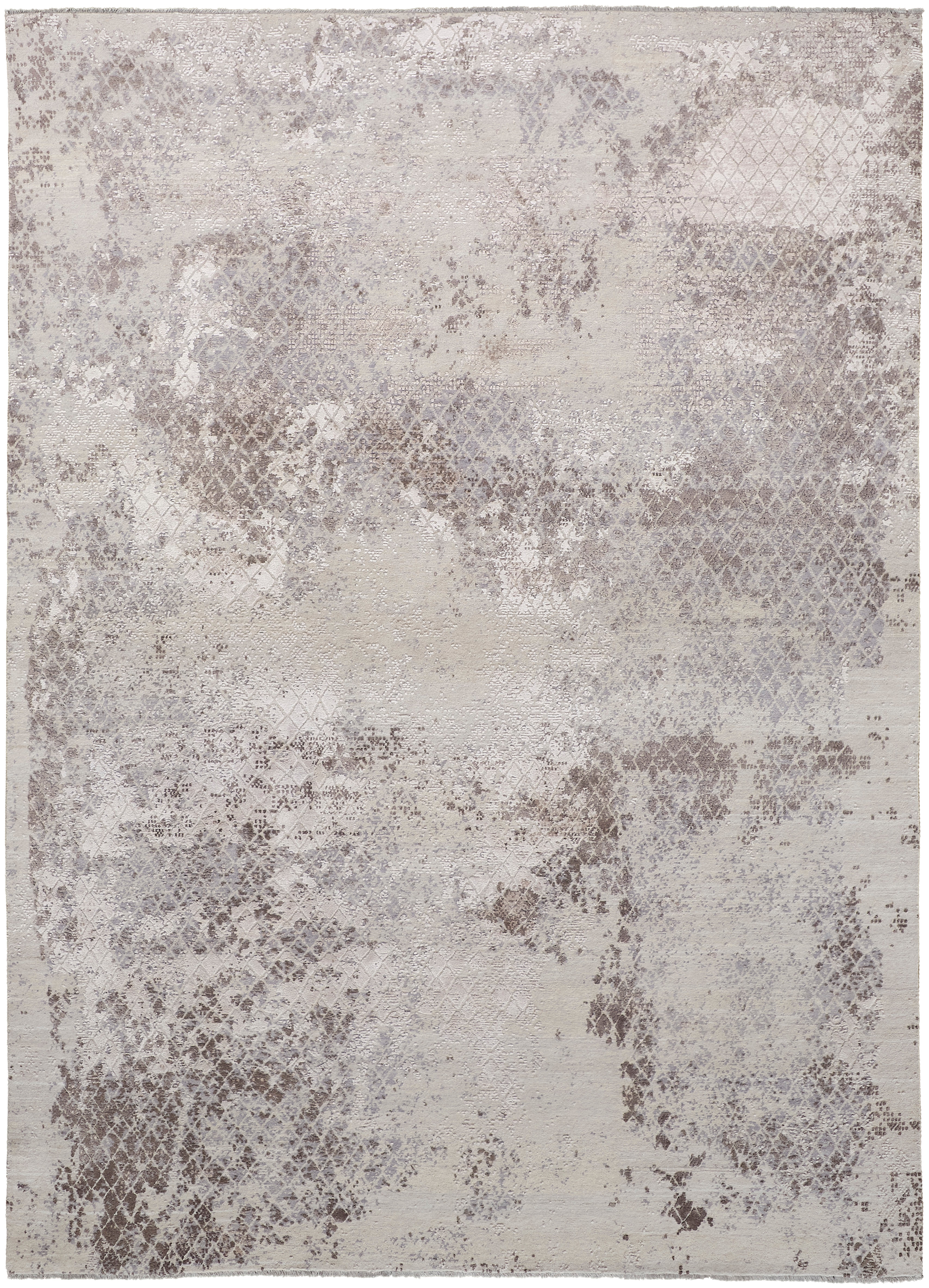Feizy Area Rugs Merril Modern Abstract, Gray/Silver/Ivory, 8'-6" x 11 ...