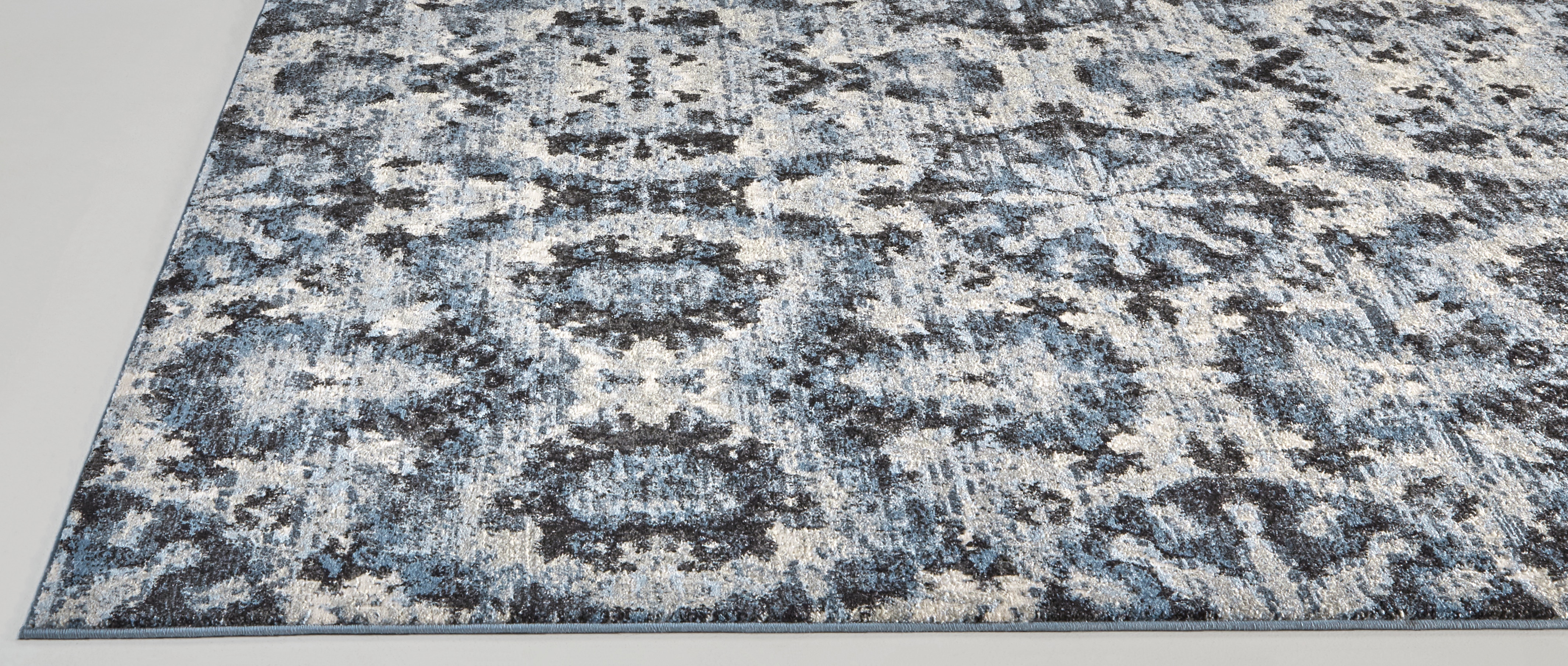 Feizy Area Rugs Ainsley Traditional Ikat, Blue/Black/Ivory, 2' x 3 ...