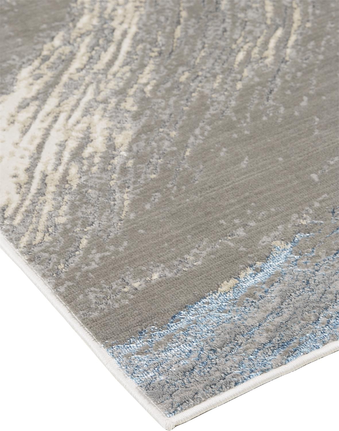 Feizy Area Rugs Azure Modern Abstract, Gray/Ivory/Blue, 13' x 20' Area ...