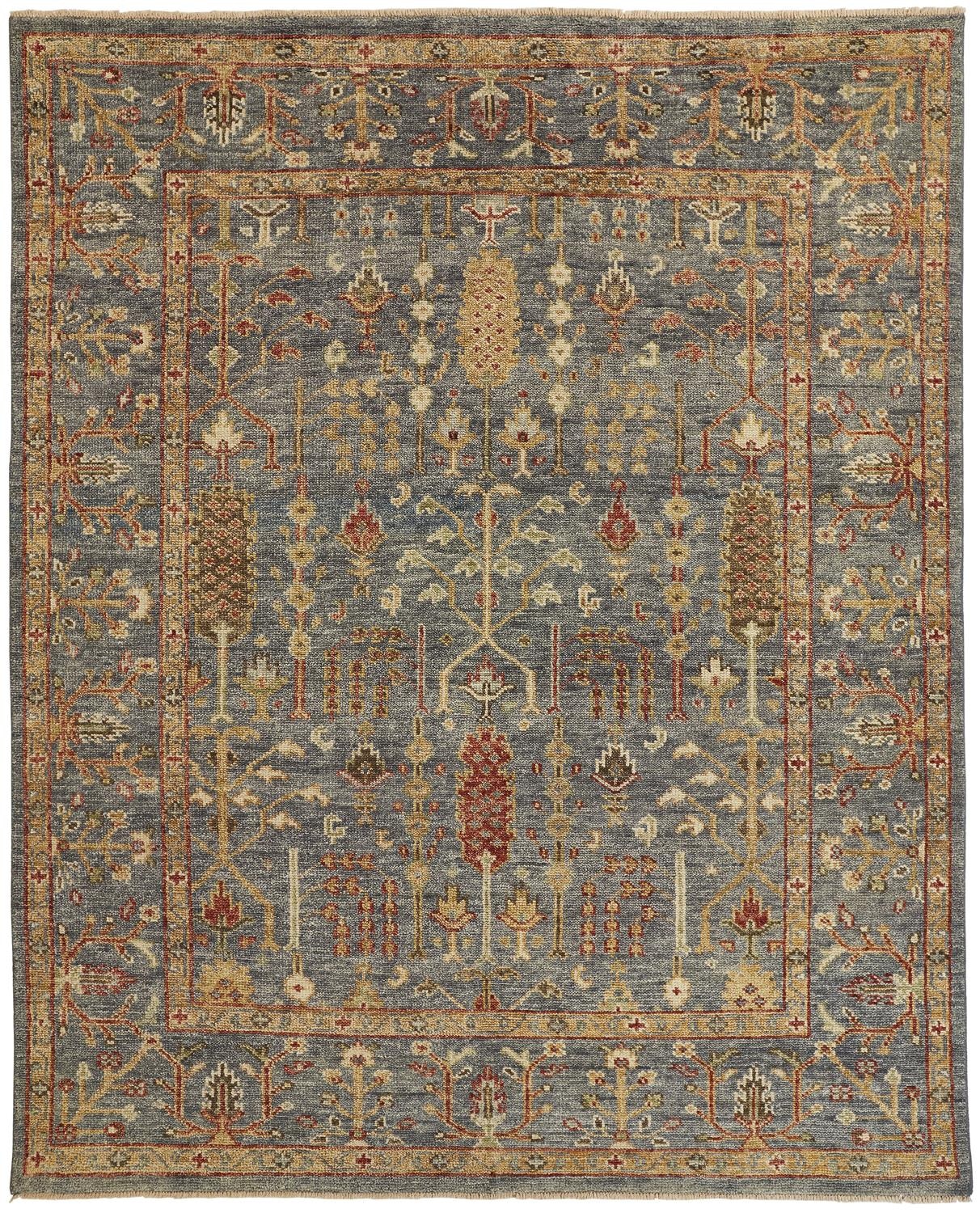 Feizy Area Rugs Carrington Traditional Oriental, Blue/Red/Gold, 8'-6" x ...