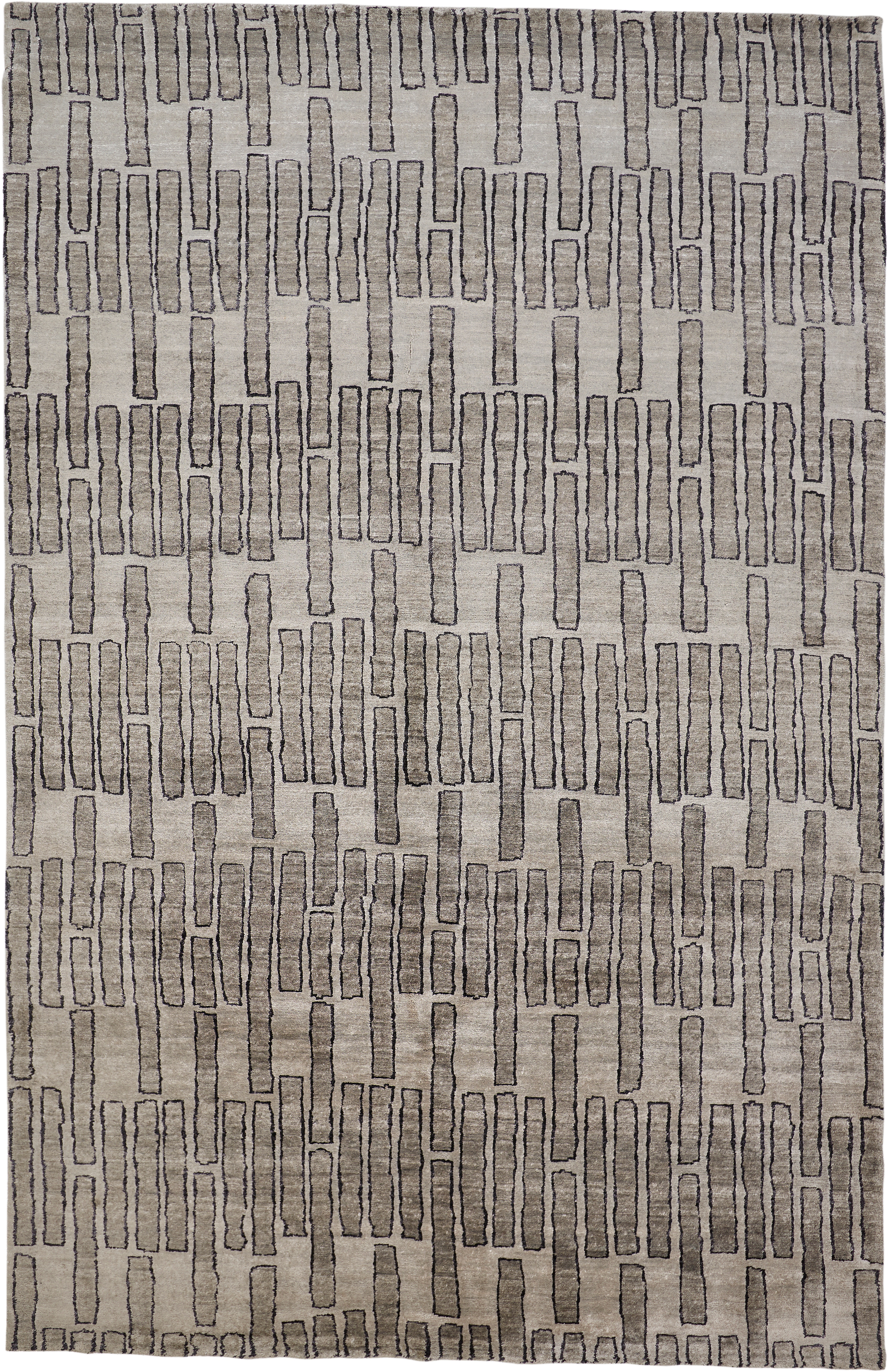 Feizy Area Rugs Mambasa Modern Geometric, Tan/Taupe/Black, 7'-9" x 9'-9 ...