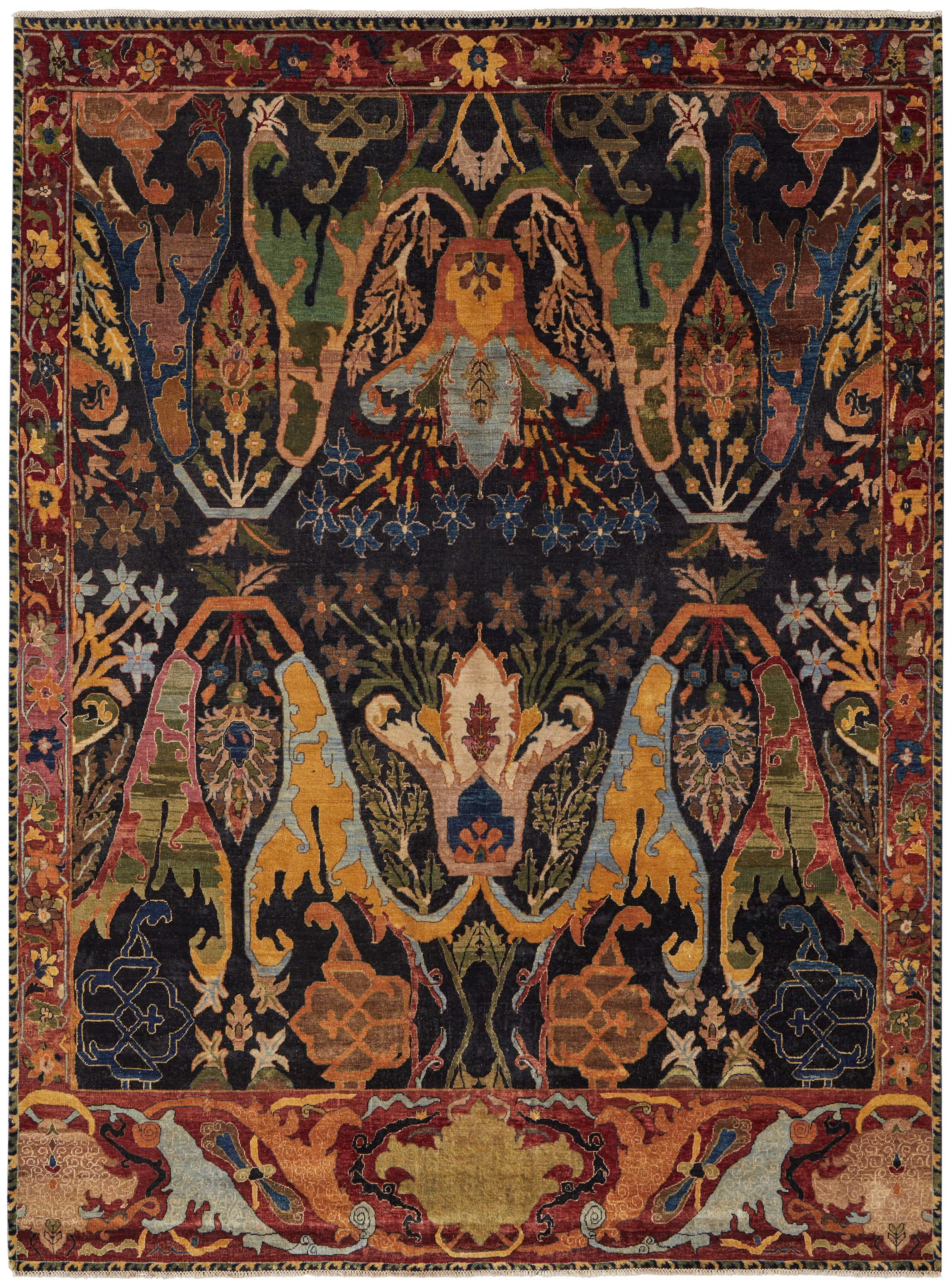 Feizy Area Rugs Killian Traditional Persian, Red/Black/Gold, 4' x 6 ...