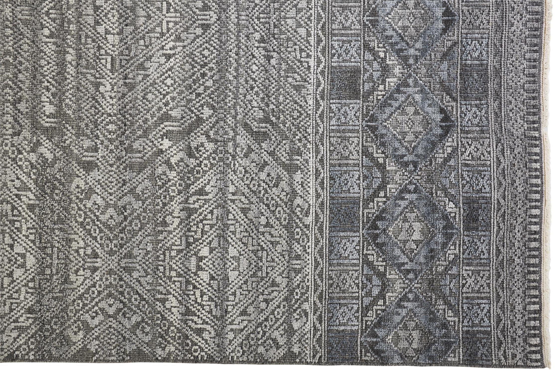 Feizy Area Rugs Azure Modern Watercolor, Ivory/Gray/Blue, 9'-2" x 12 ...