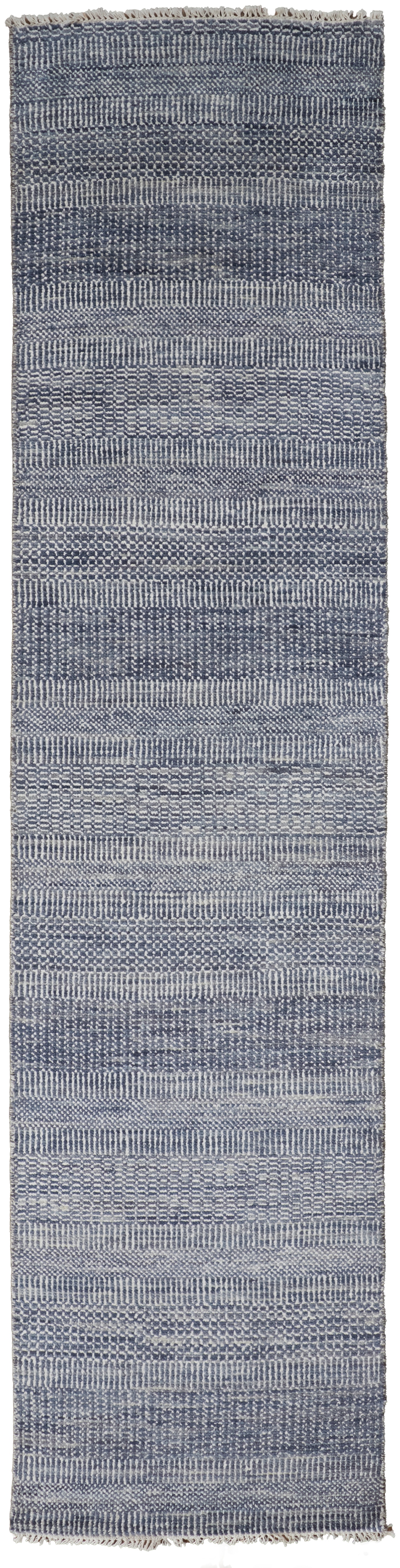 Feizy Hallway Runners Janson Transitional Stripes, Blue/Gray, 2'-6" x ...