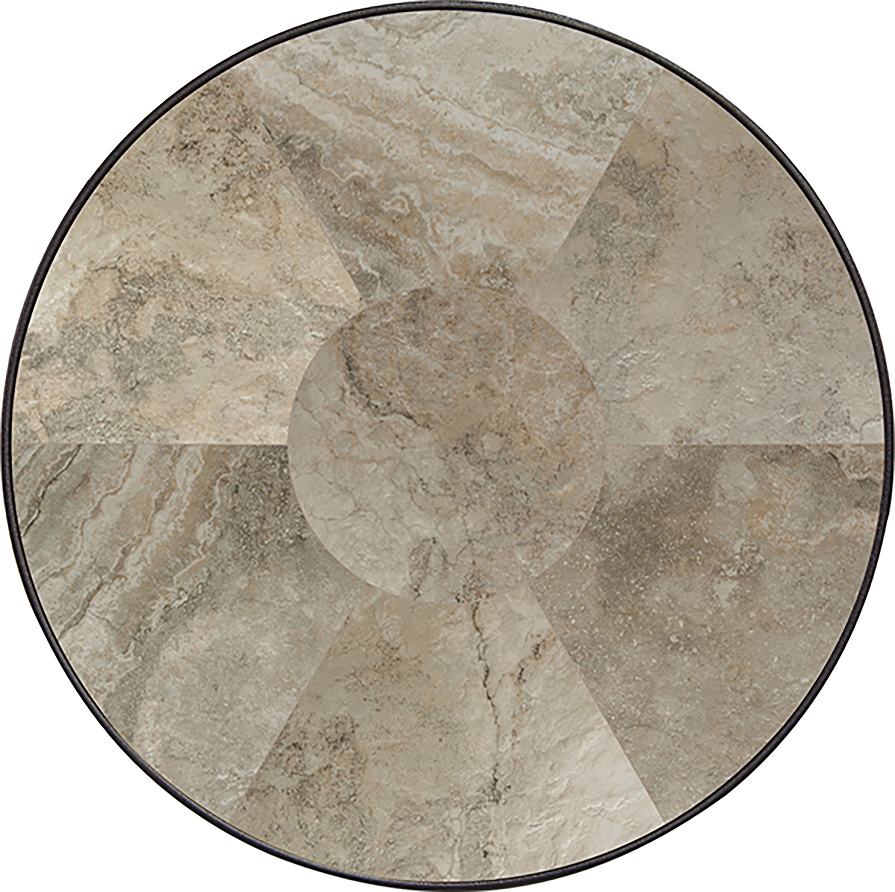 OW Lee Classico P-42D 42 in. Round Fresco Table Top with Aluminum Rim