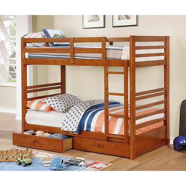 Furniture of America Bedroom Twin/Twin Bunk Bed CM-BK588T-A-BED ...