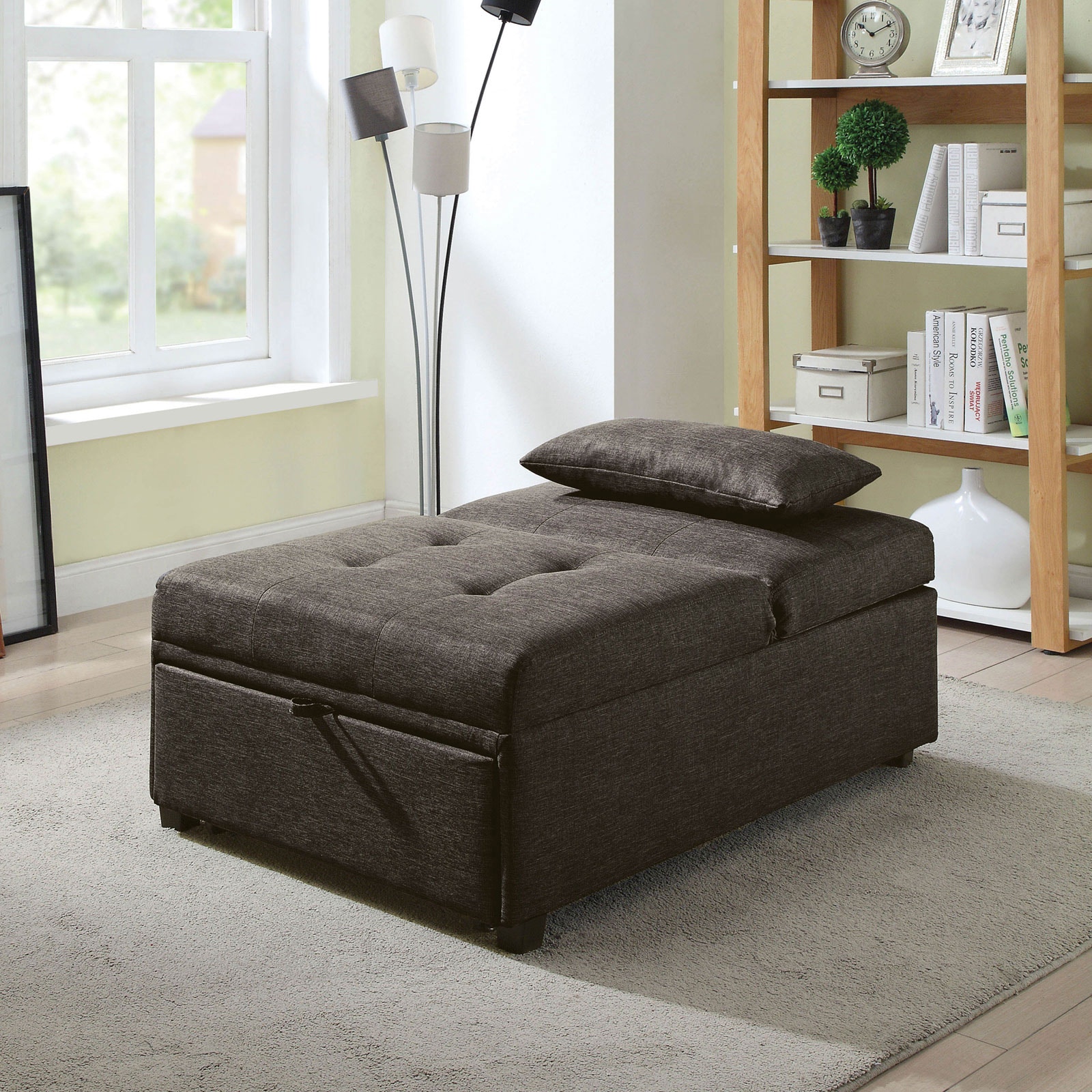 Furniture of America Living Room Futon Sofa CM2543DG Anna s Home Furnishings Lynnwood WA