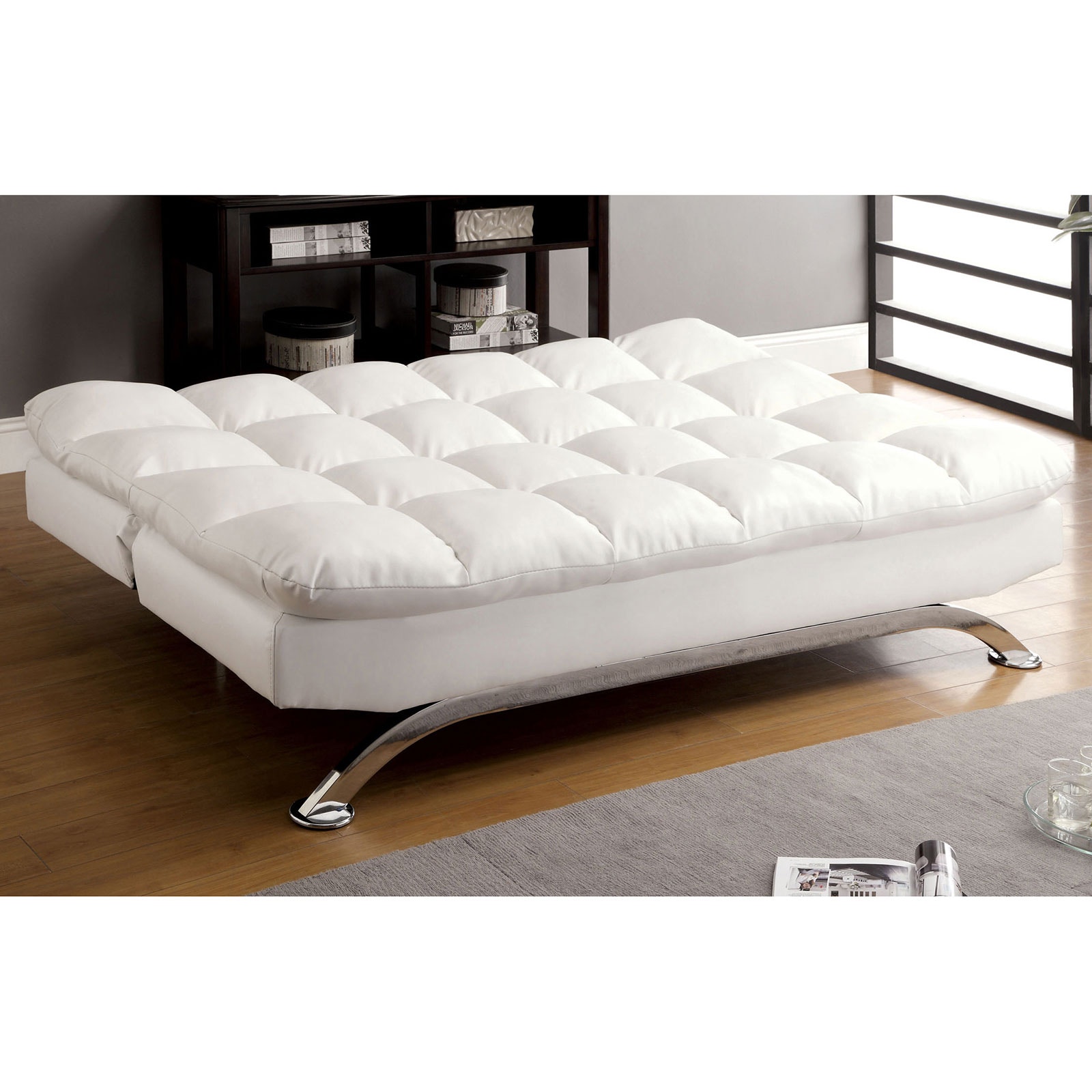 White leather futon store