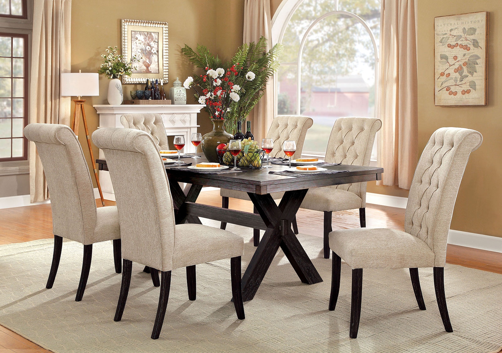 Furniture of America Casual Dining 7 Pc. Dining Table Set CM3172T-7PC ...