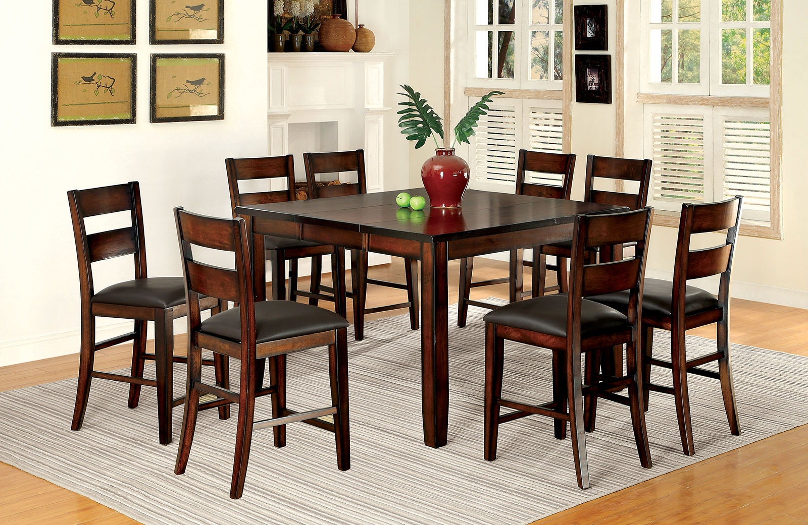 Bench height dining table store
