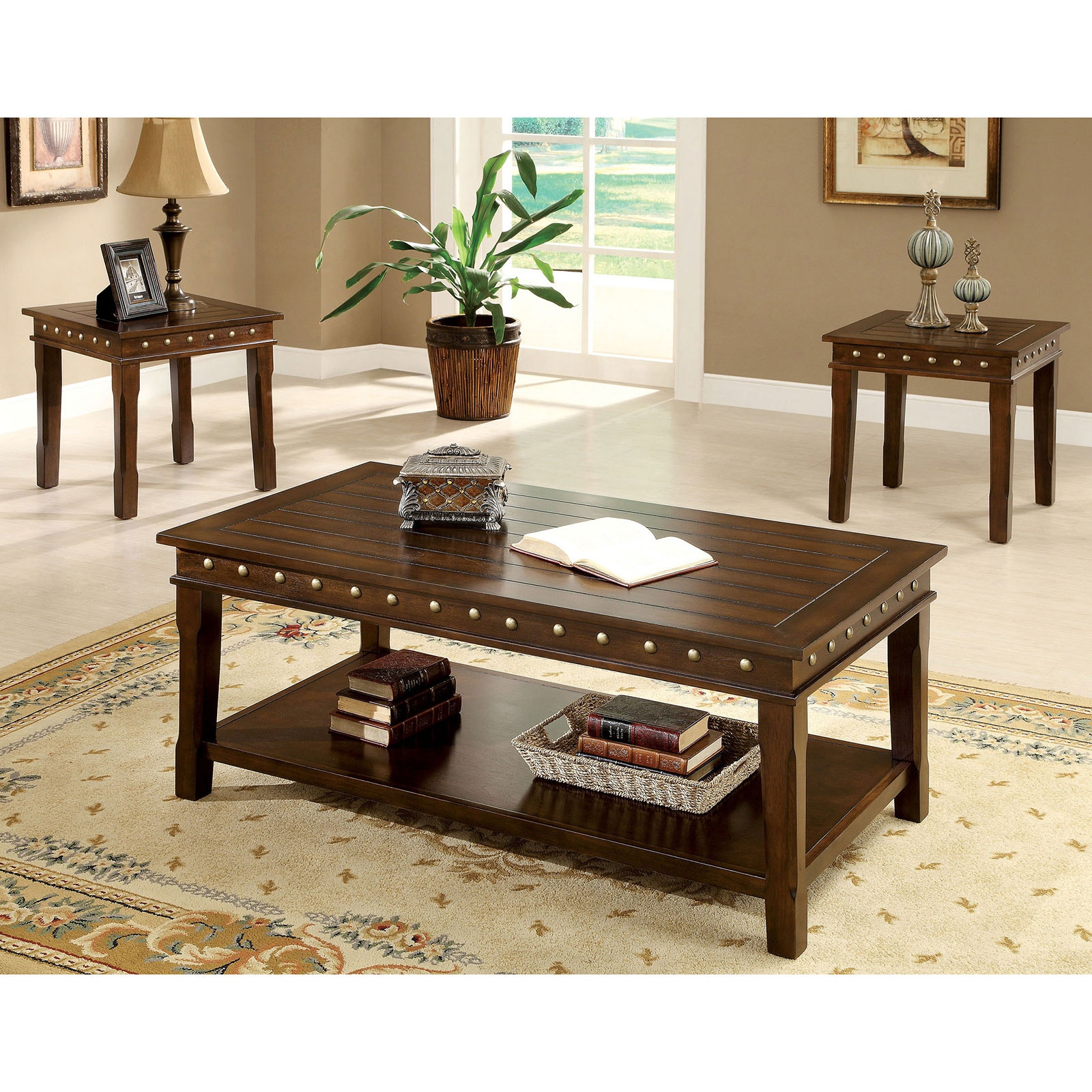 Furniture of America Living Room 3 Pc. Coffee Table Set CM4630-3PK ...