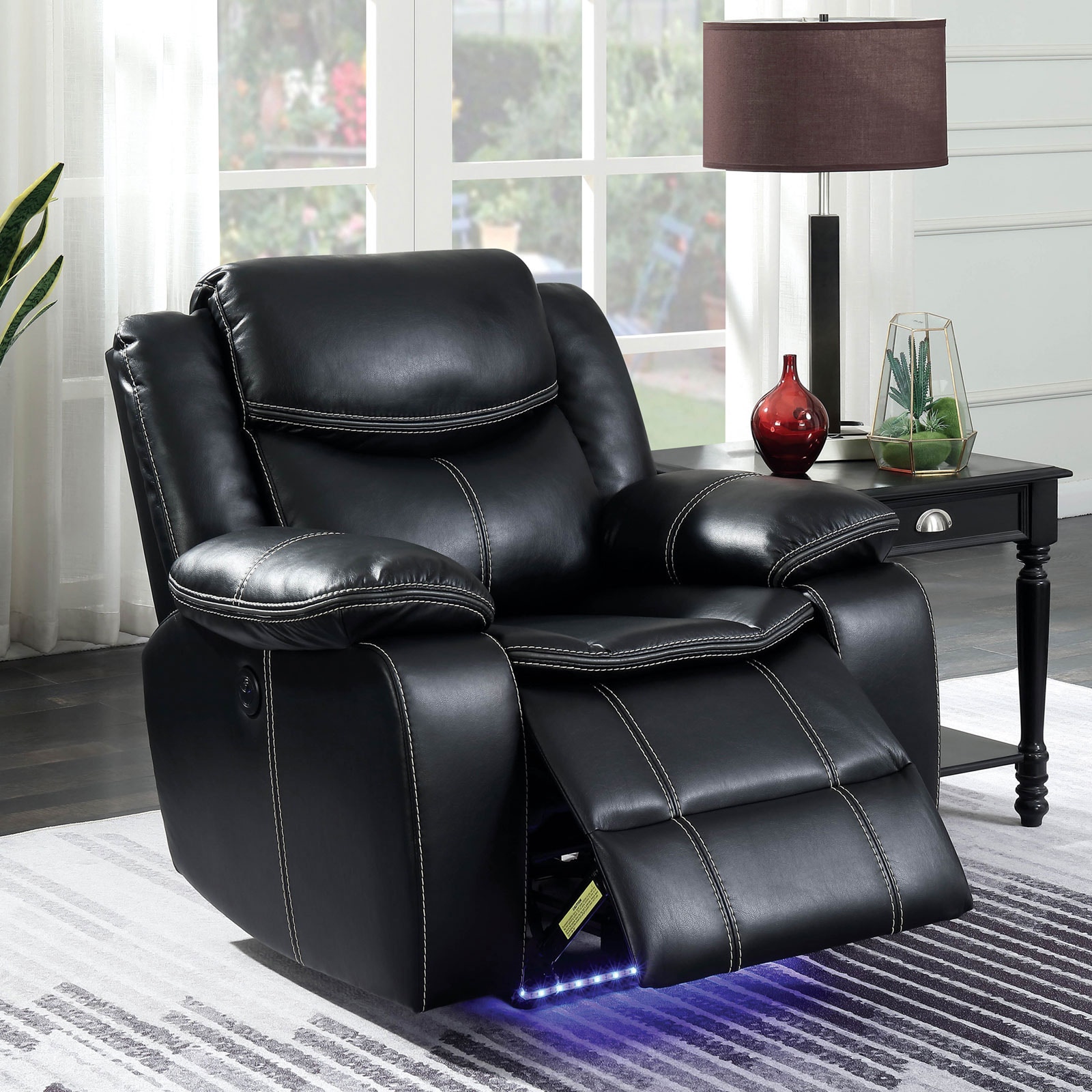Furniture of America Living Room Power Recliner CM6567-CH - Furniture ...