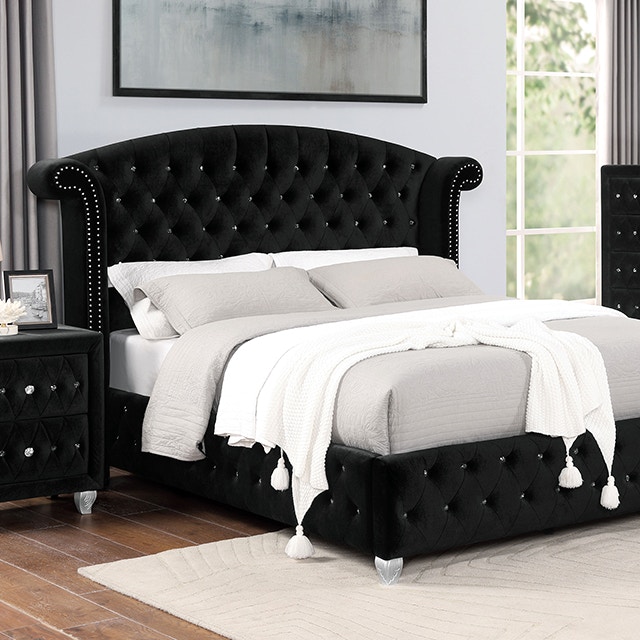 Furniture of America Bedroom Eastern King Bed Black CM7130BK EK BED Anna s Home Furnishings