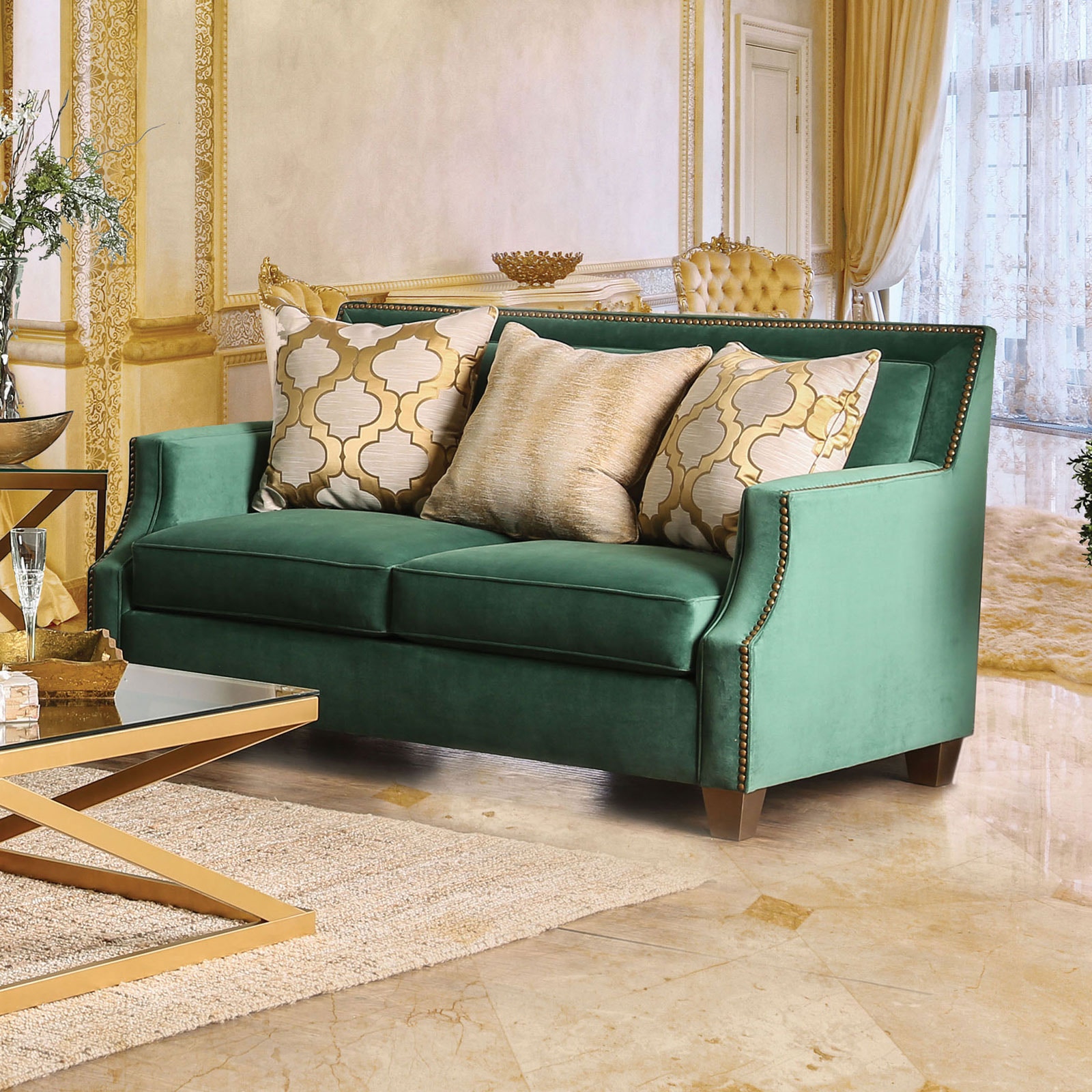 Emerald green living room set store