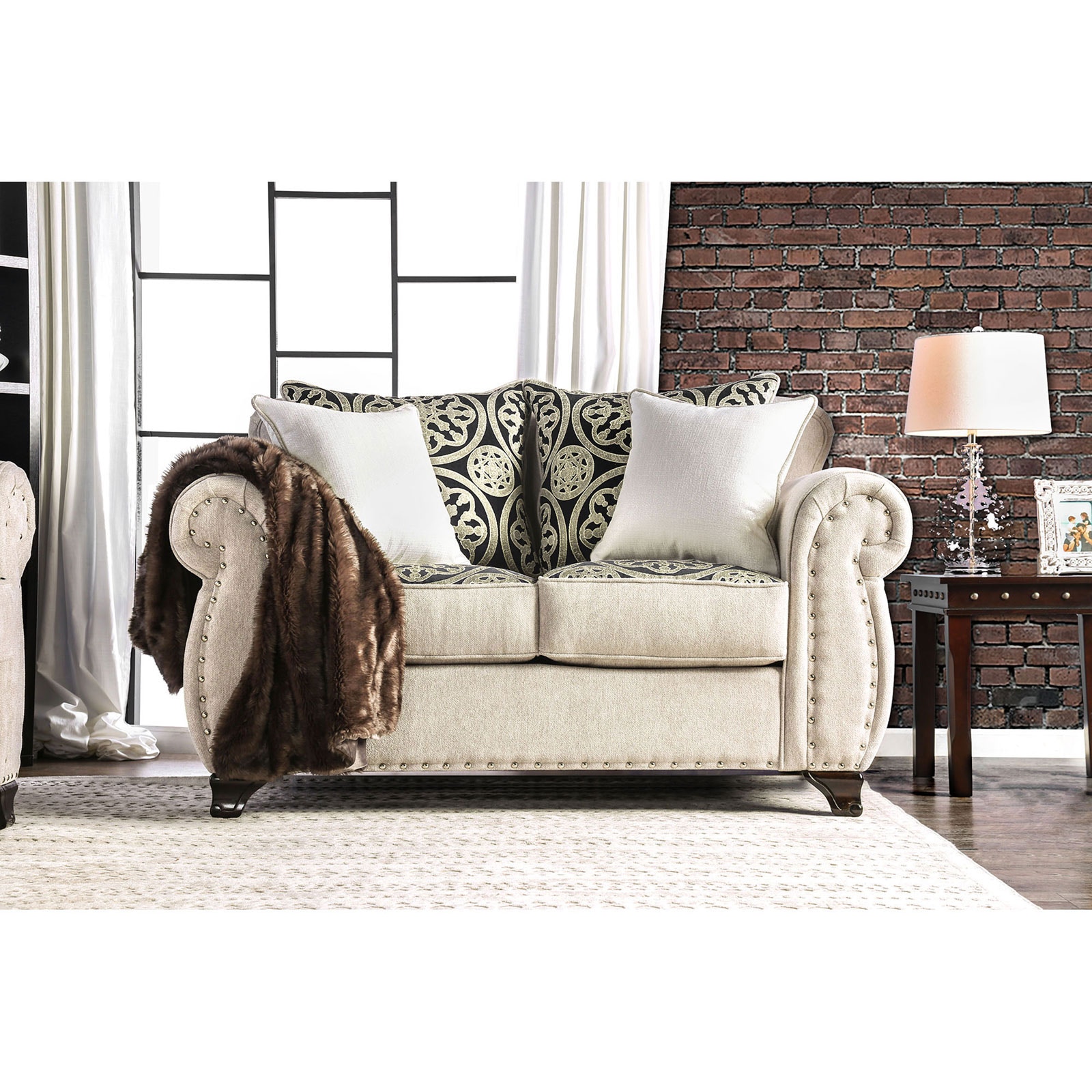 Furniture of America Living Room Sofa Loveseat 2 Pc. SM6152 2PC Furniture Market Austin TX