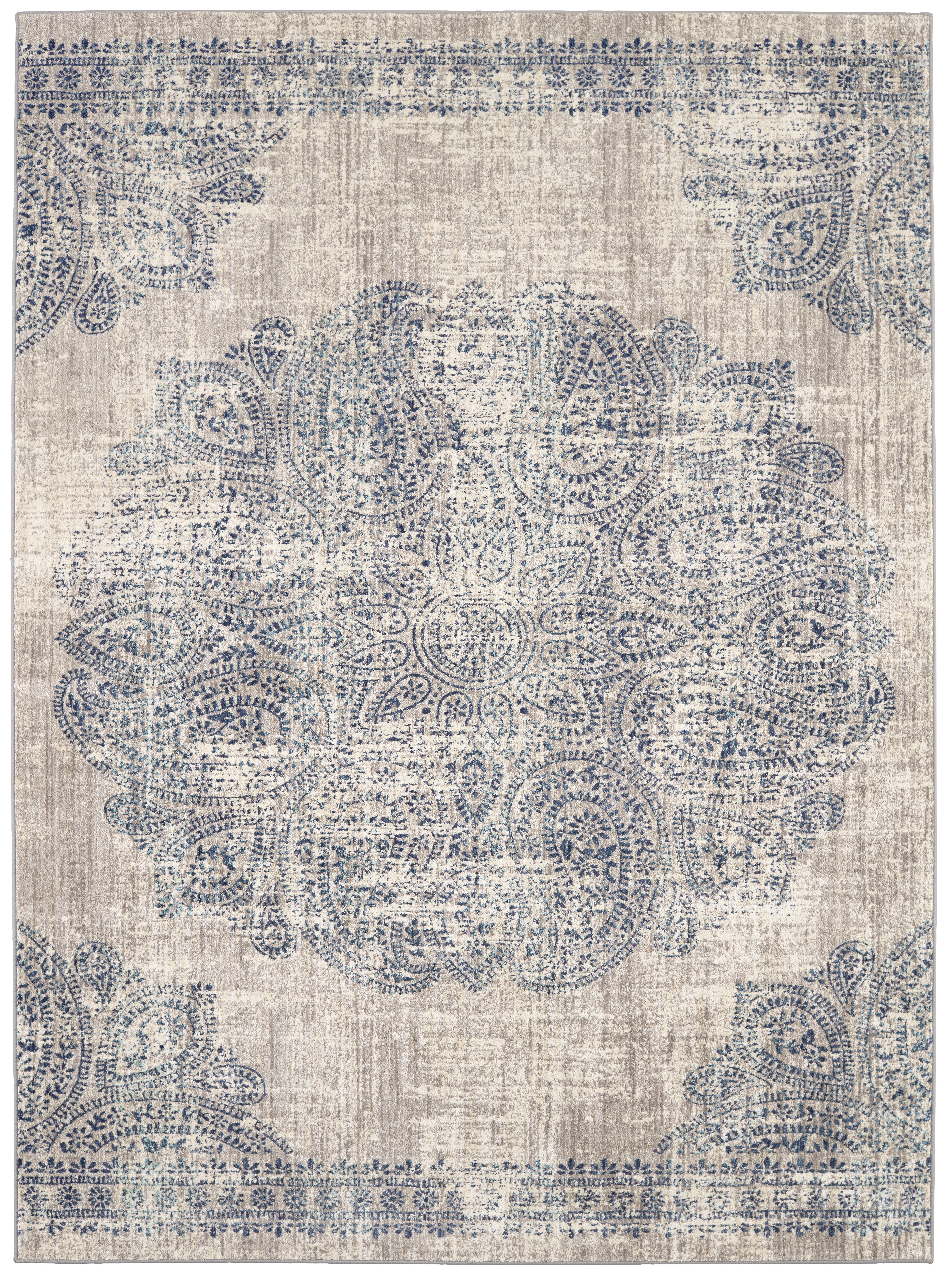 Karastan Area Rugs Expressions by Scott Living Dharma Medallion Indigo ...