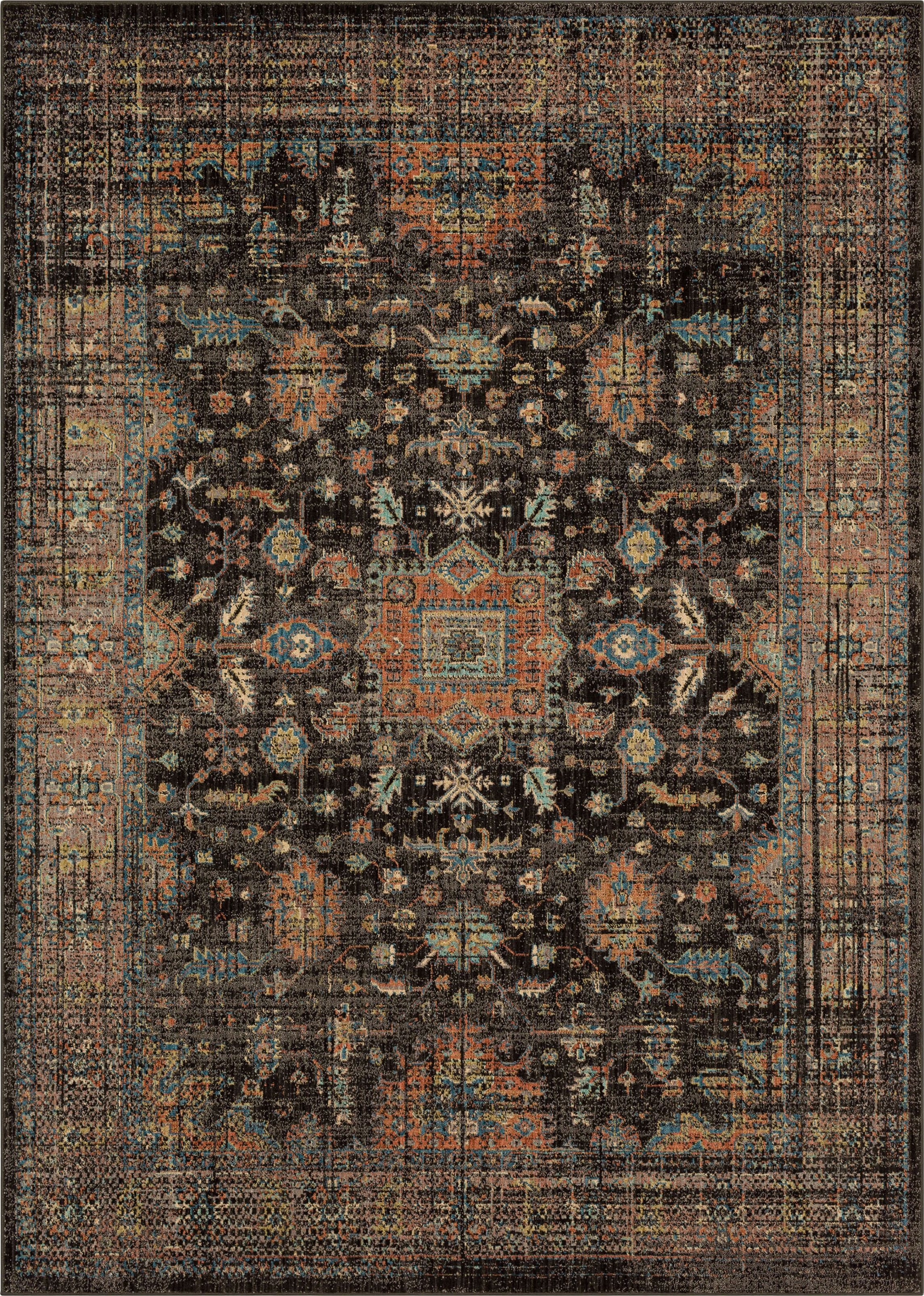 Karastan Area Rugs Estate Somersby Black 5'3" x 7'10" Rectangle Rug ...