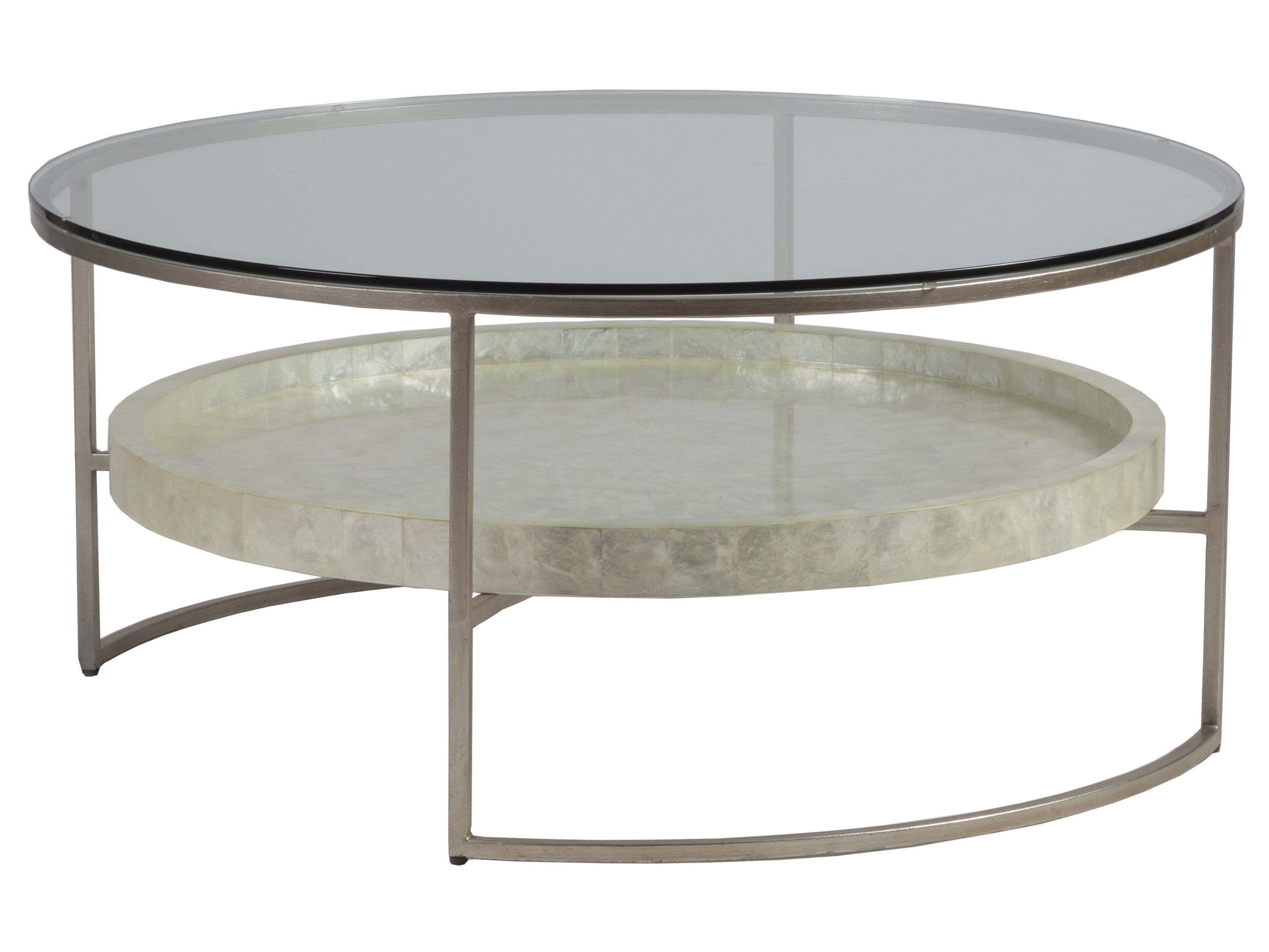 Artistica Home Living Room Cumulus Capiz Round Cocktail Table 2156-943C ...