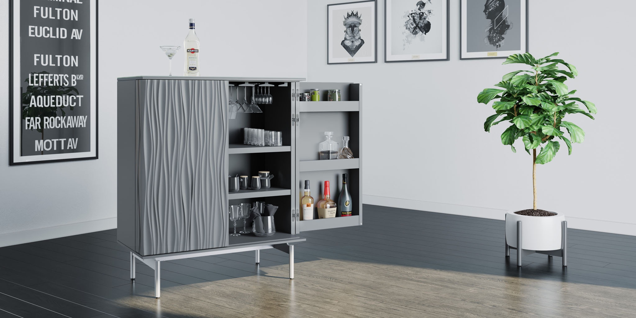 BDI Tanami Tanami 7120 Home Bar Cabinet 7120 FOG - Portland, OR | Key ...