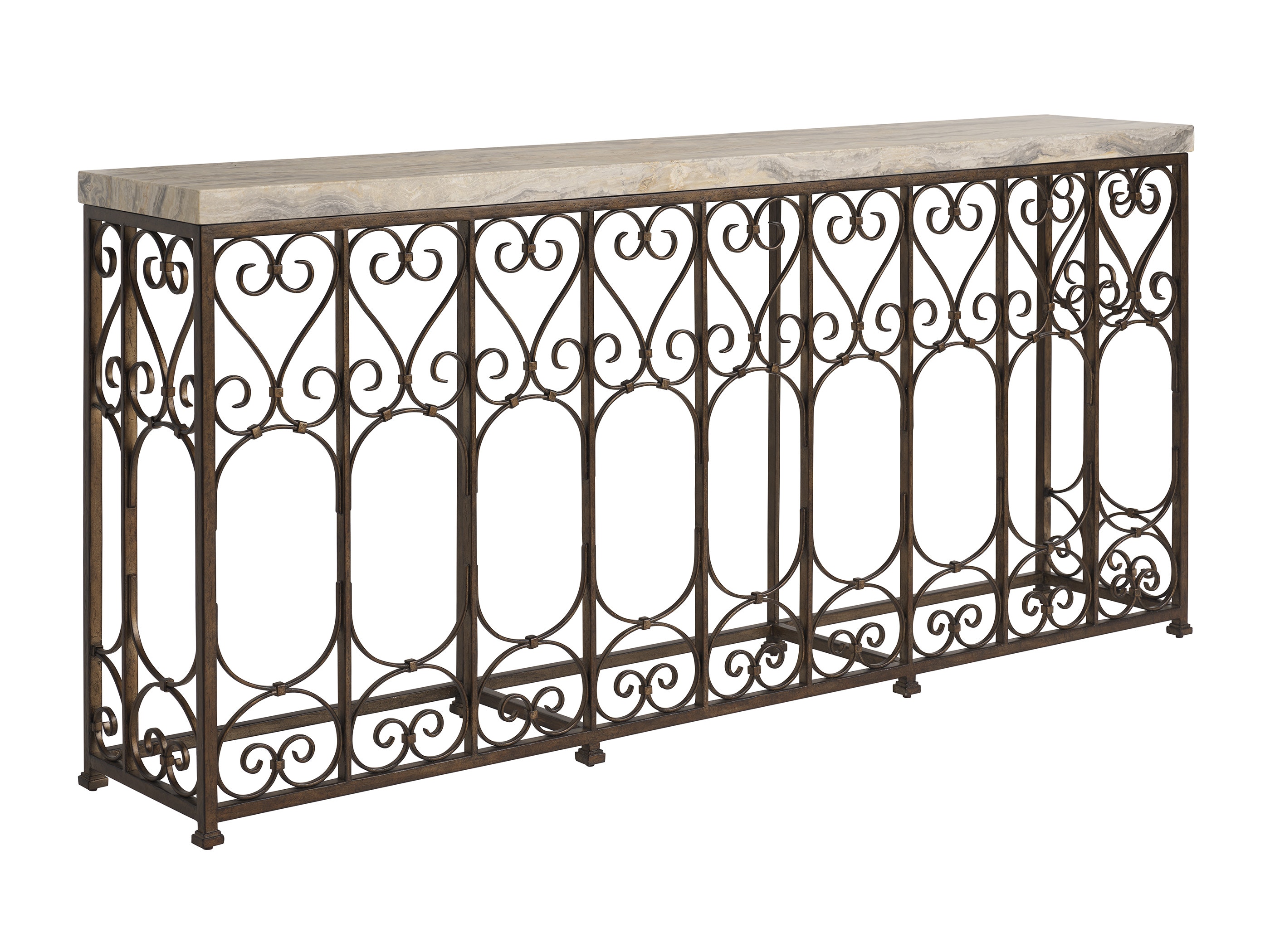 Barclay Butera by Lexington 940-967C Living Room Fletcher Metal Console ...