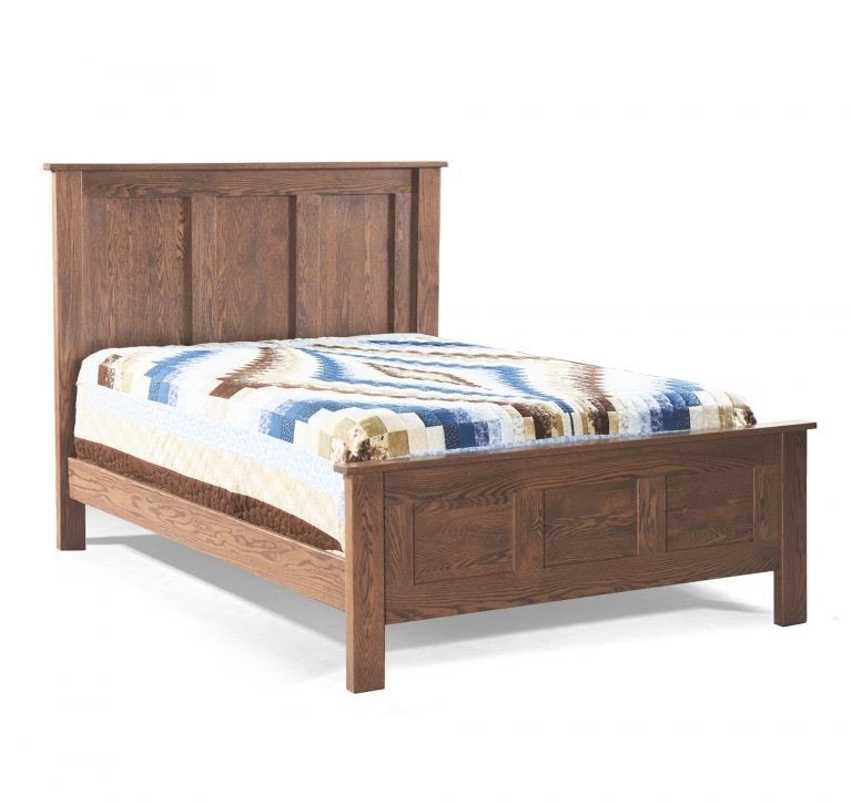 Archbold Furniture Bedroom Franklin Oak Panel Bed 20298 - Klingman's