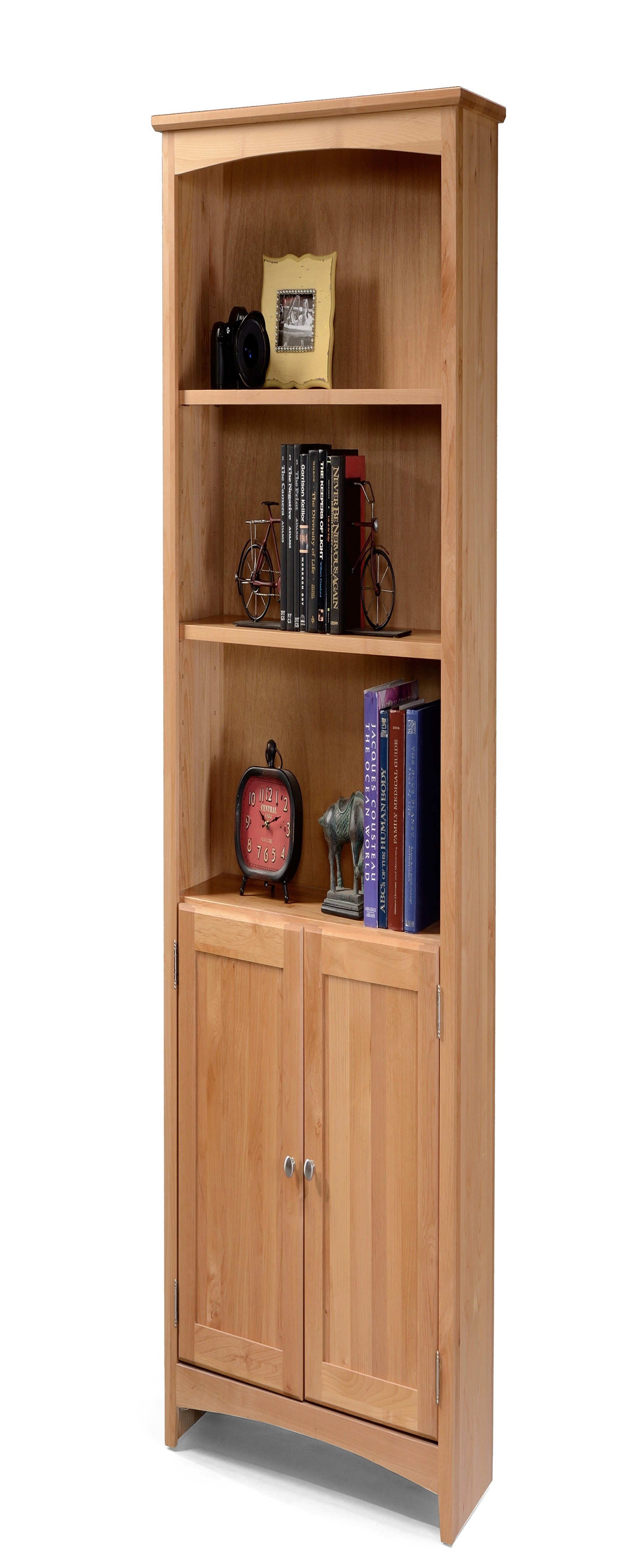 Archbold Furniture Alder Bookcases Alder Bookcase 24 x 72 with Doors ...