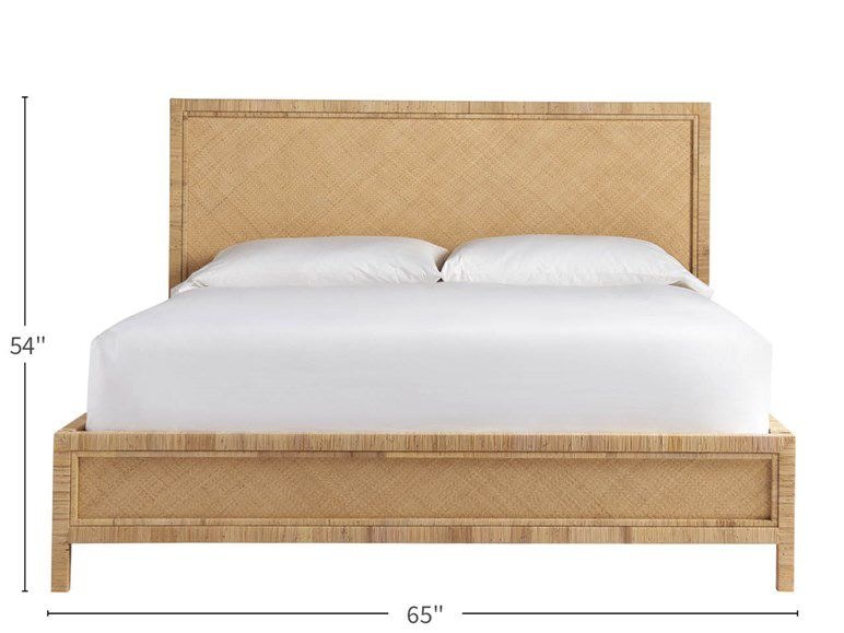 Universal Long Key Queen Bed Rattan Raffia